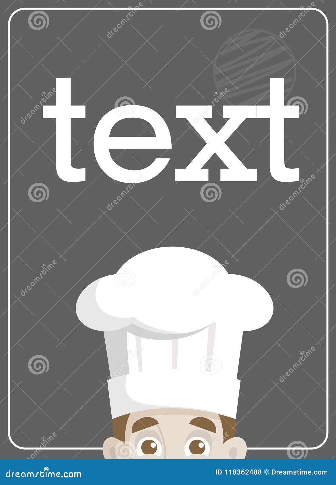 Chef with Custom Text Area Vector Illustration Design Stock Vector ...