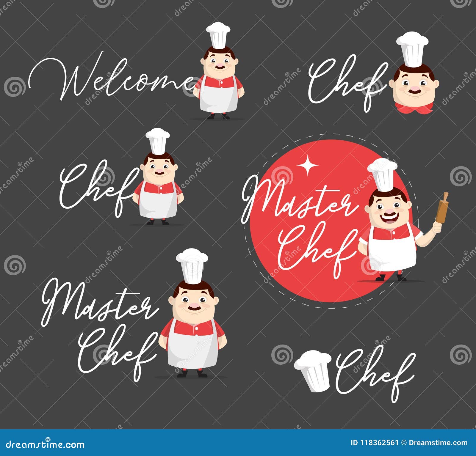 Chef Retro Logos Vector Illustration Design Stock Vector - Illustration ...
