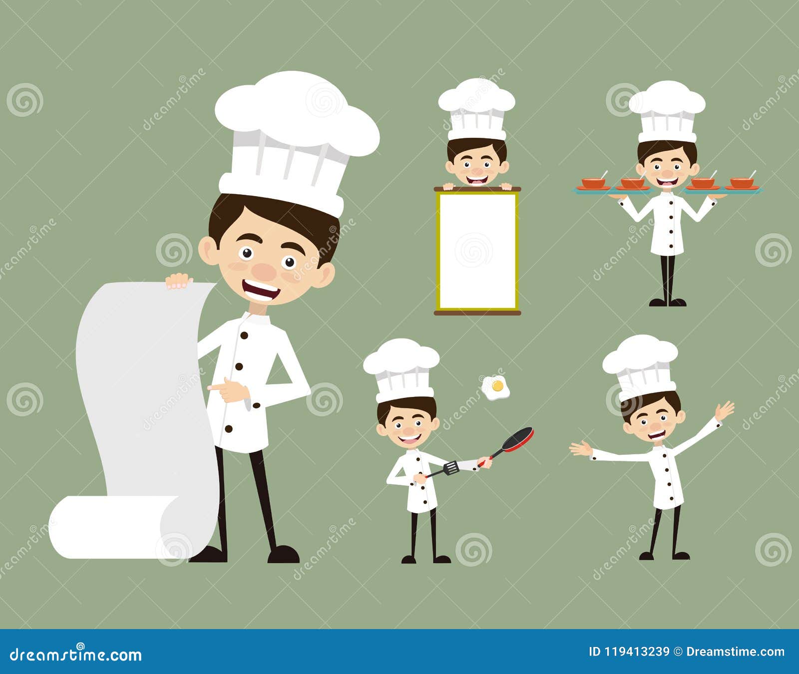 Chef Vector Illustration Design - Serving Wine Stock Illustration ...