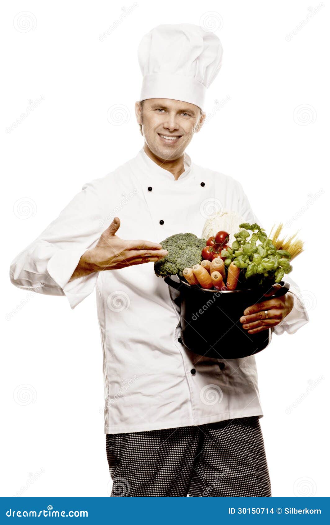 Chef serie stock photo. Image of chef, pasta, white, basil - 30150714