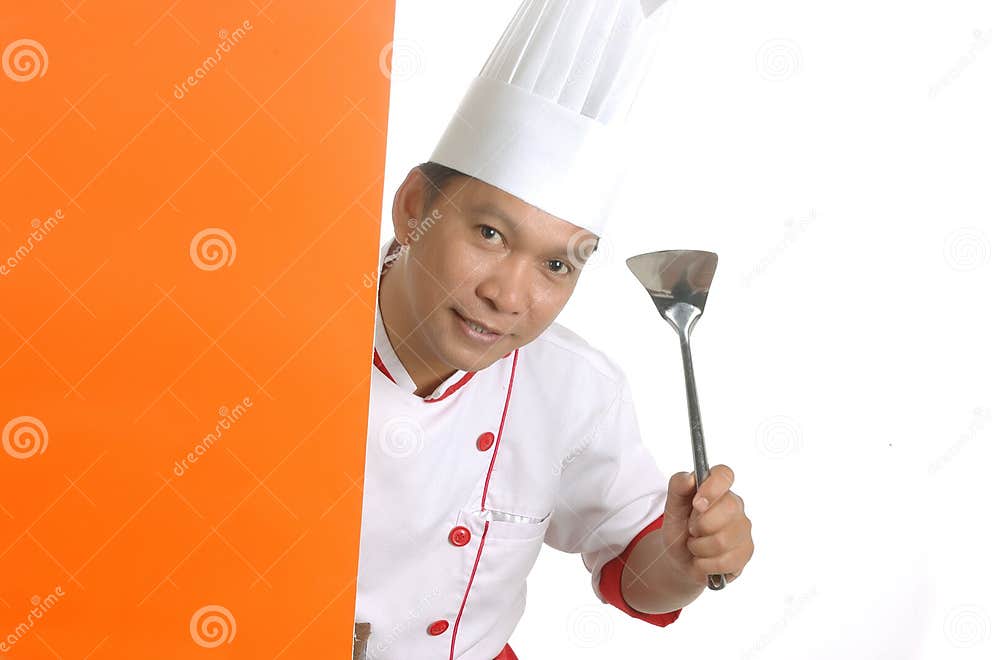 Chef Holding Cooking Utensils Stock Image - Image of isolated ...