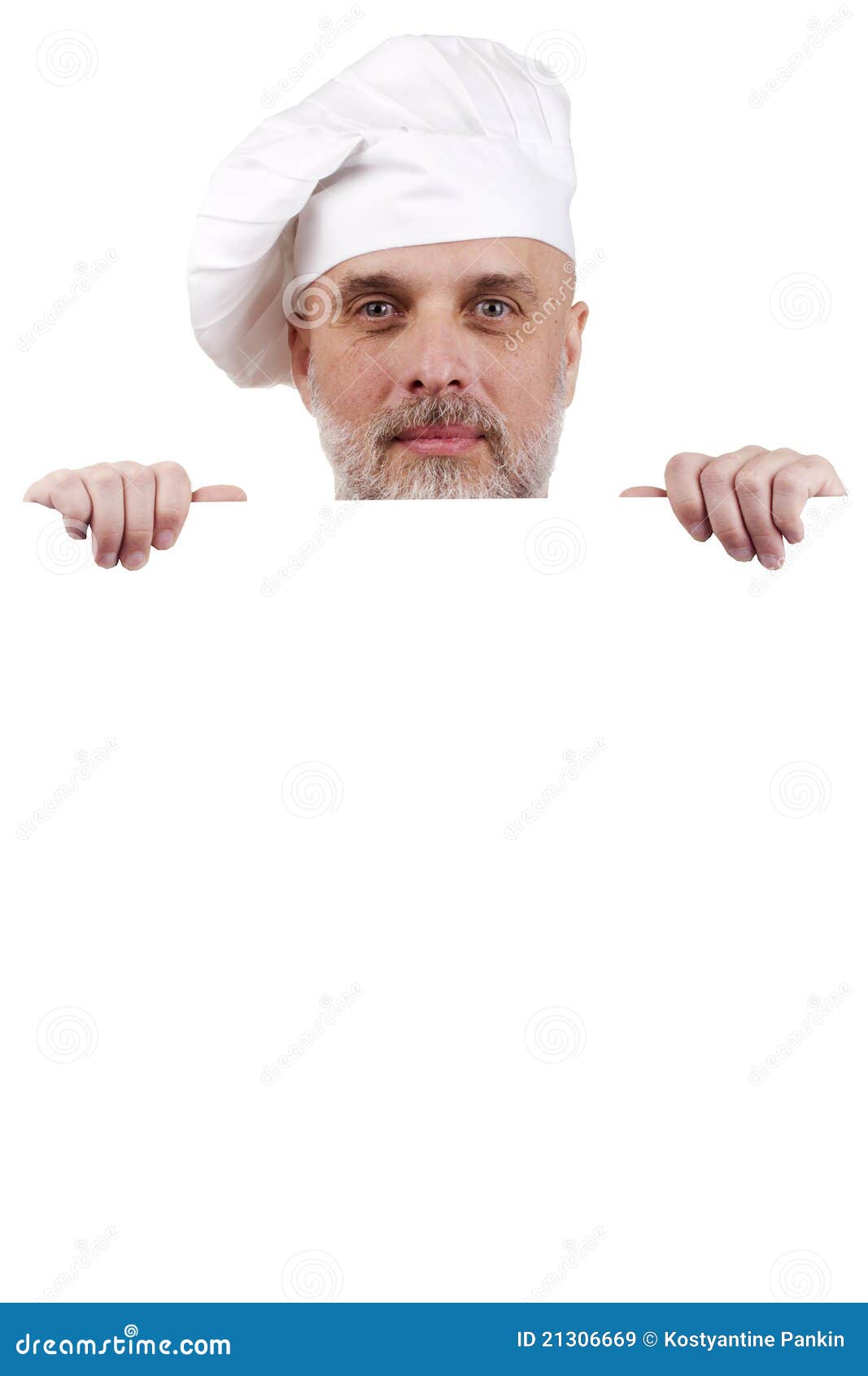 Chef Holding a Sign stock image. Image of blank, isolated - 21306669