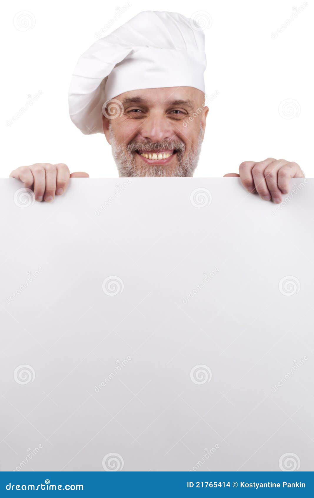 Chef Holding a Sign stock photo. Image of clipping, cheerful - 21765414