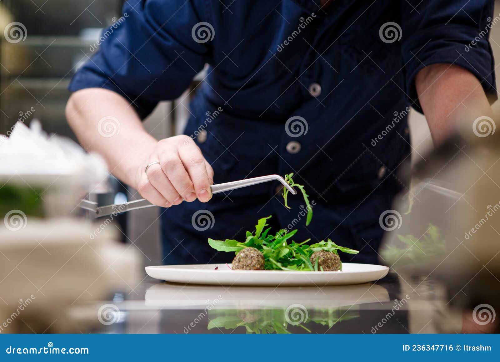 Chef in Hotel or Restaurant, only Hands Stock Photo - Image of dining ...
