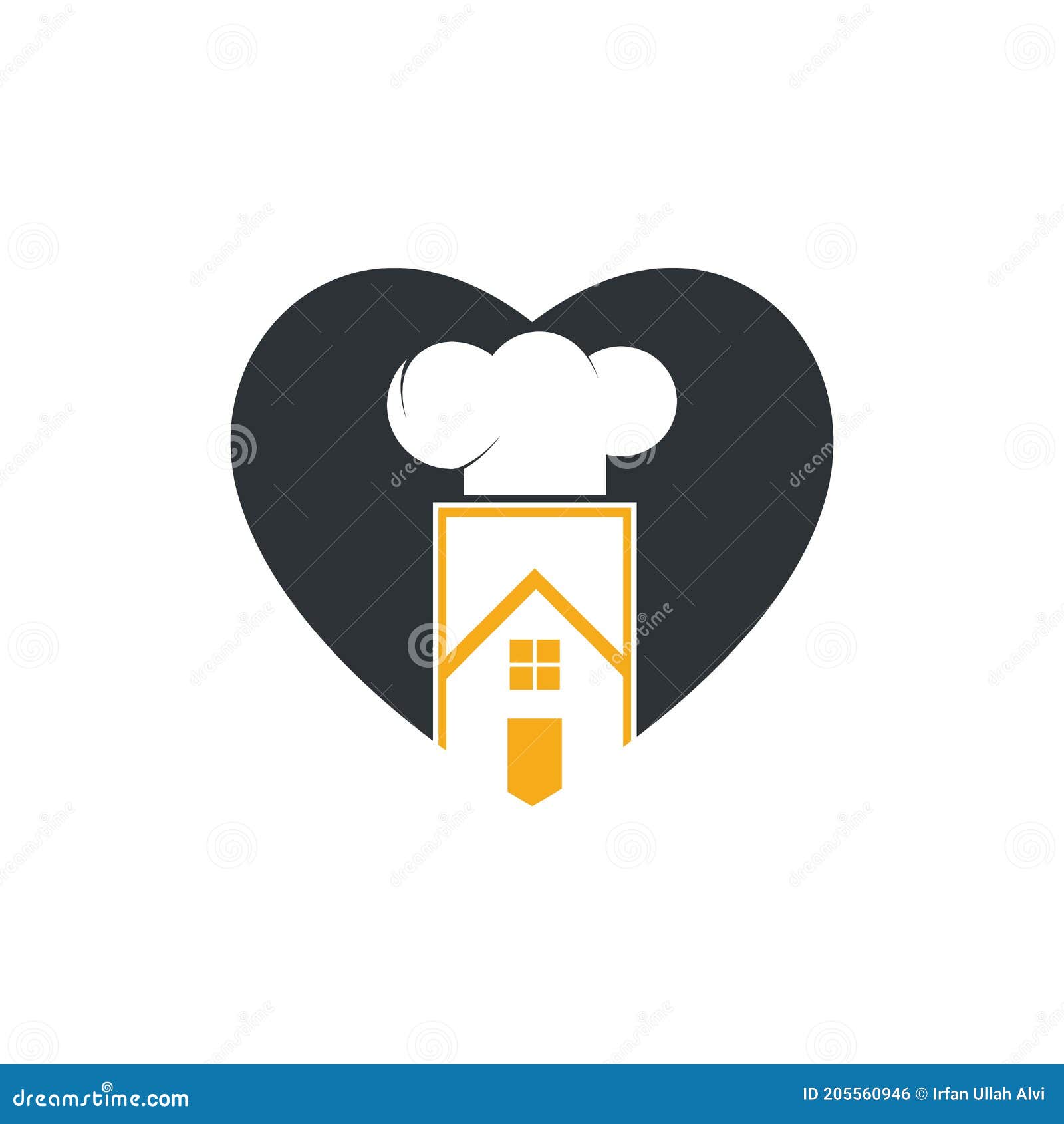 Chef House Vector Logo Design Template. Stock Vector - Illustration of ...