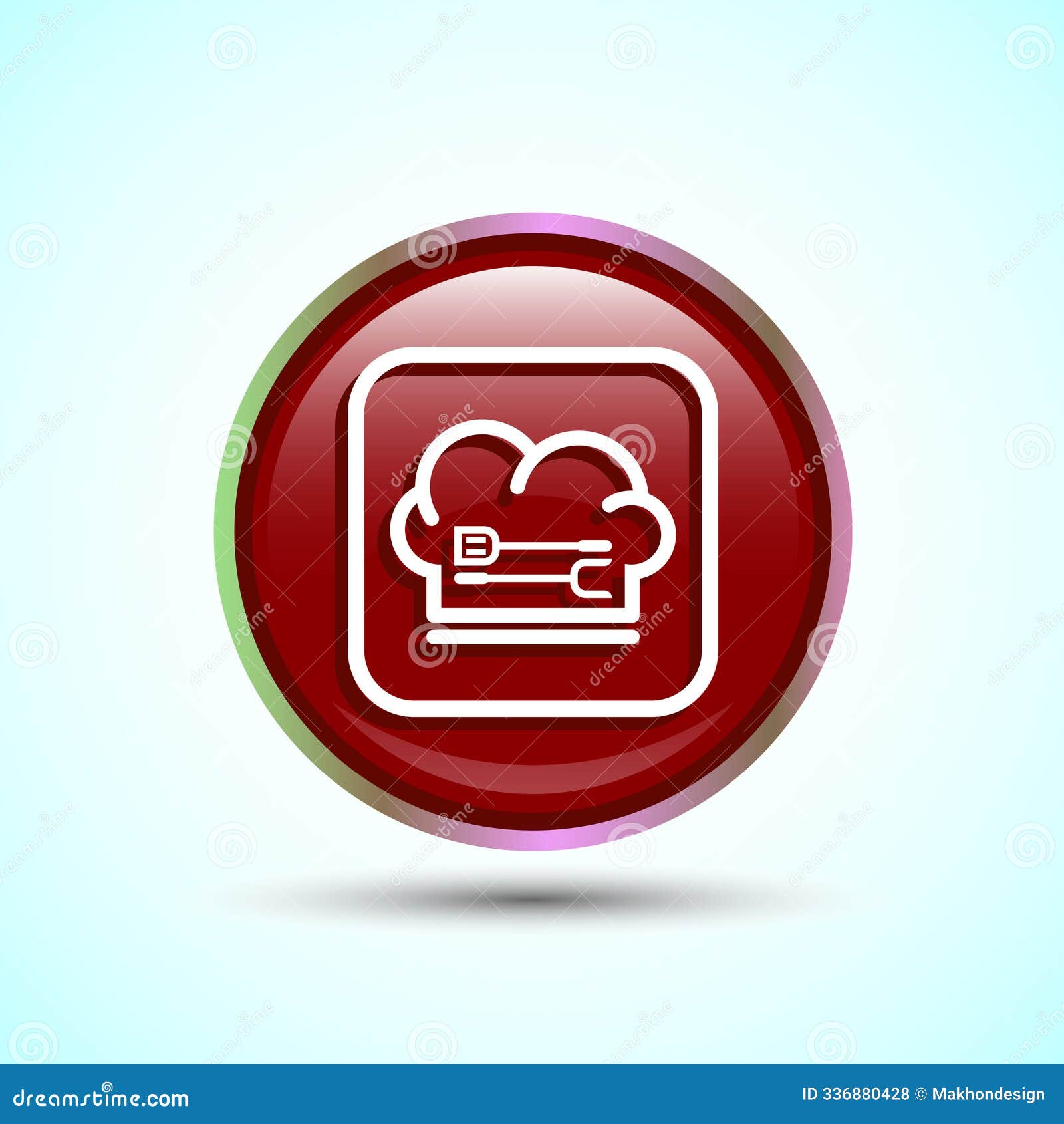Chef Icon Button Design Illustration, Restaurant, Cooking Icon Stock ...