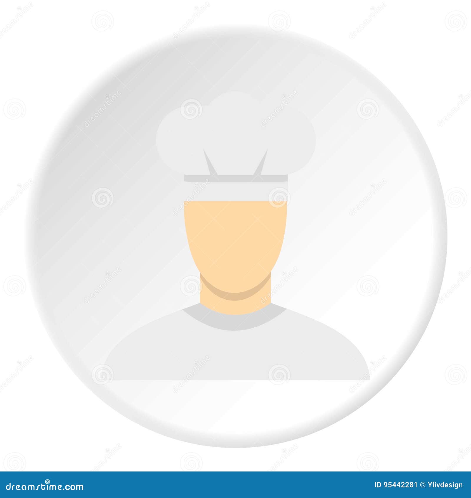 Chef icon circle stock vector. Illustration of business - 95442281