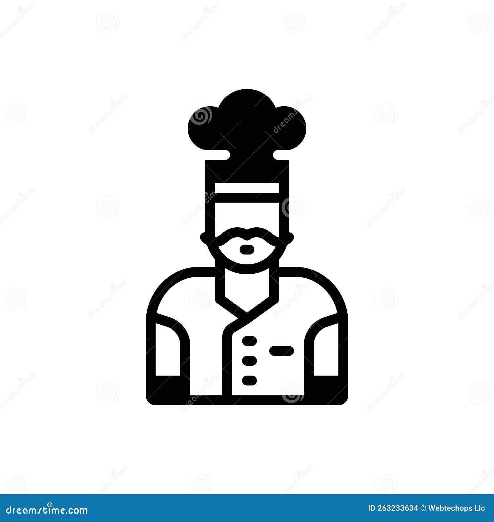 Black Solid Icon for Chef, Cook and Cuisinier Stock Vector ...