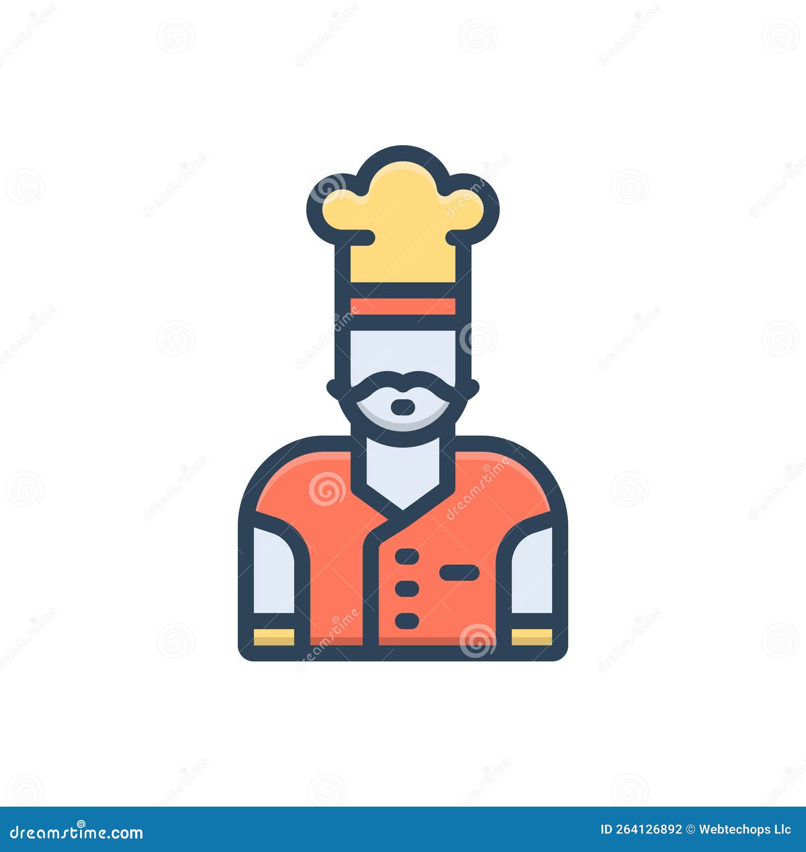 Color Illustration Icon for Chef, Cook and Cuisinier Stock Vector ...