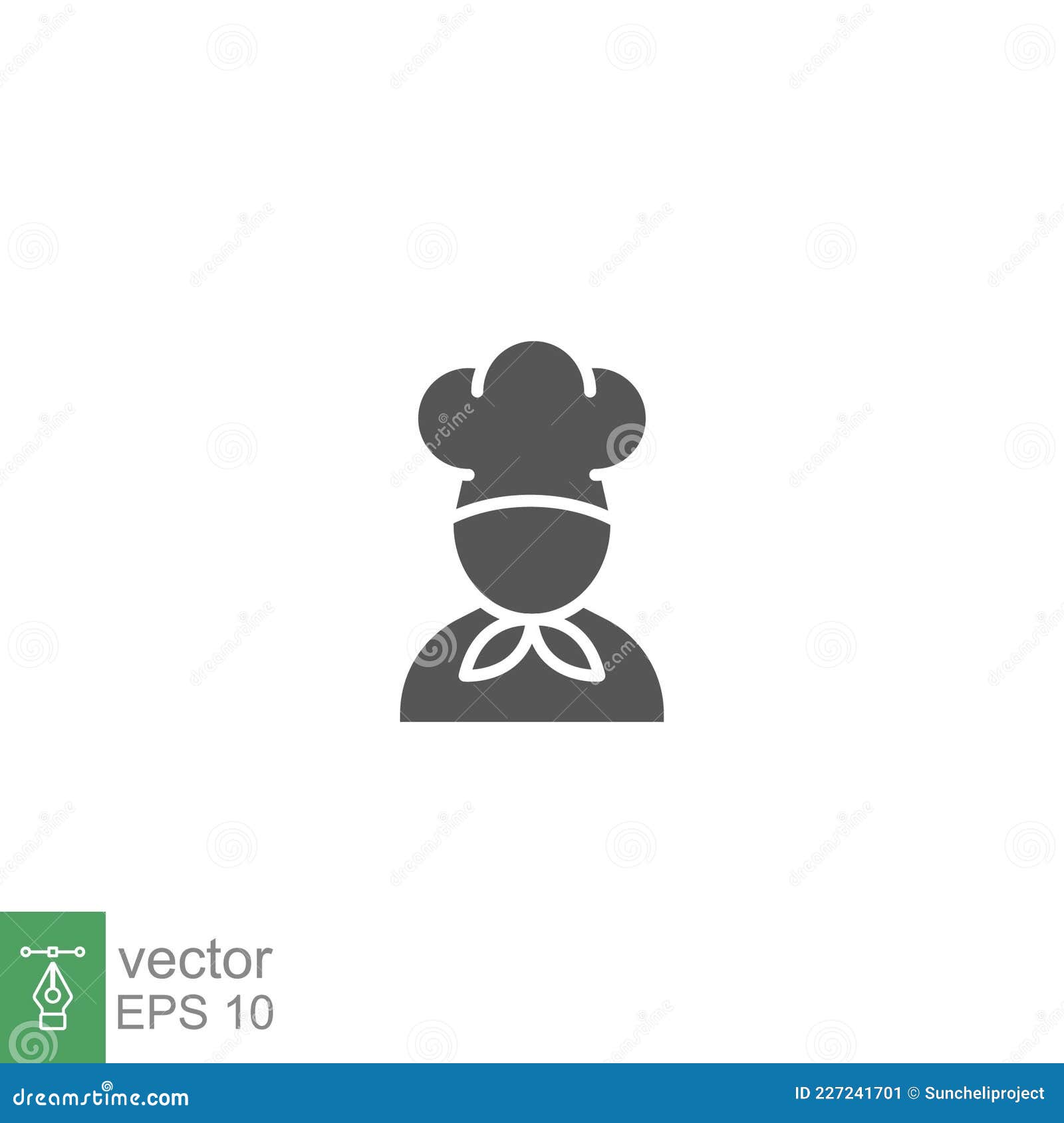 Chef Icon, Cook, Logo, Solid Style. Chef in a Cooking Hat Stock Vector ...
