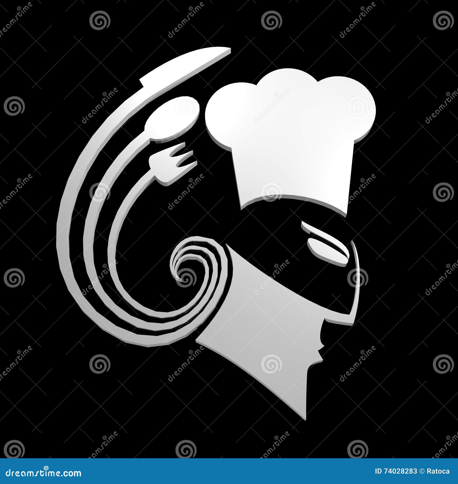 Chef icon stock illustration. Illustration of icon, black - 74028283