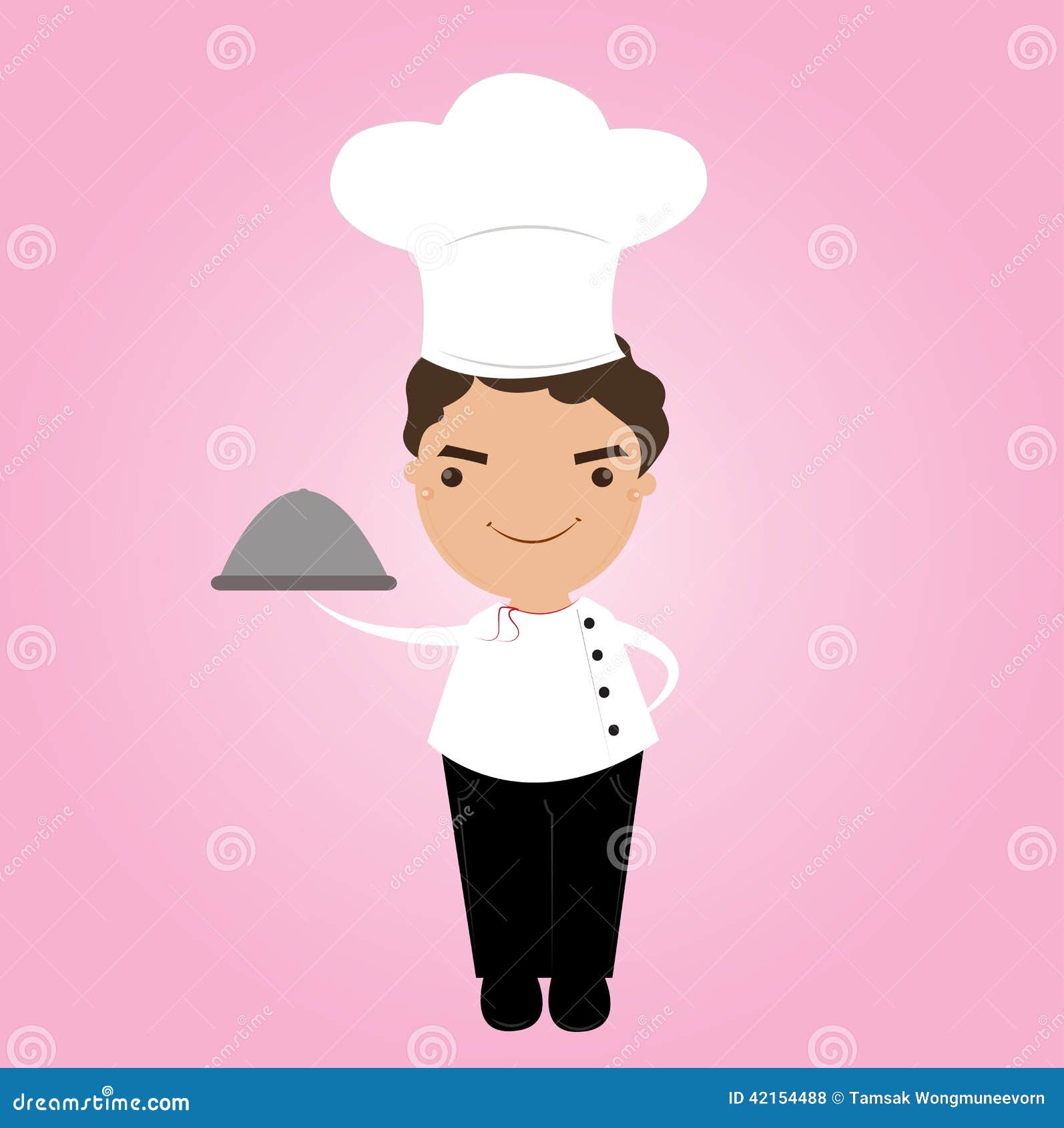 Chef Icon Over Pink Background Illustration Stock Illustration ...