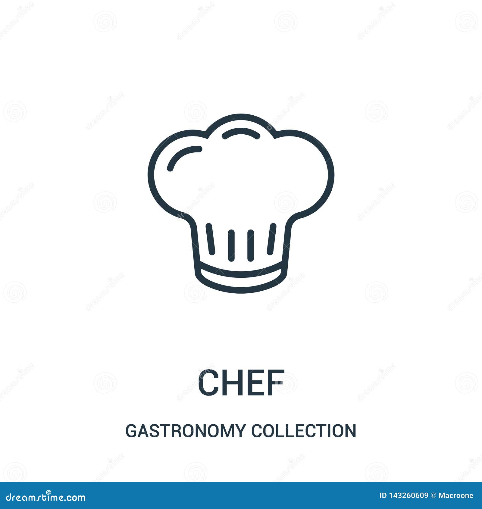 Chef Icon Vector from Gastronomy Collection Collection. Thin Line Chef ...