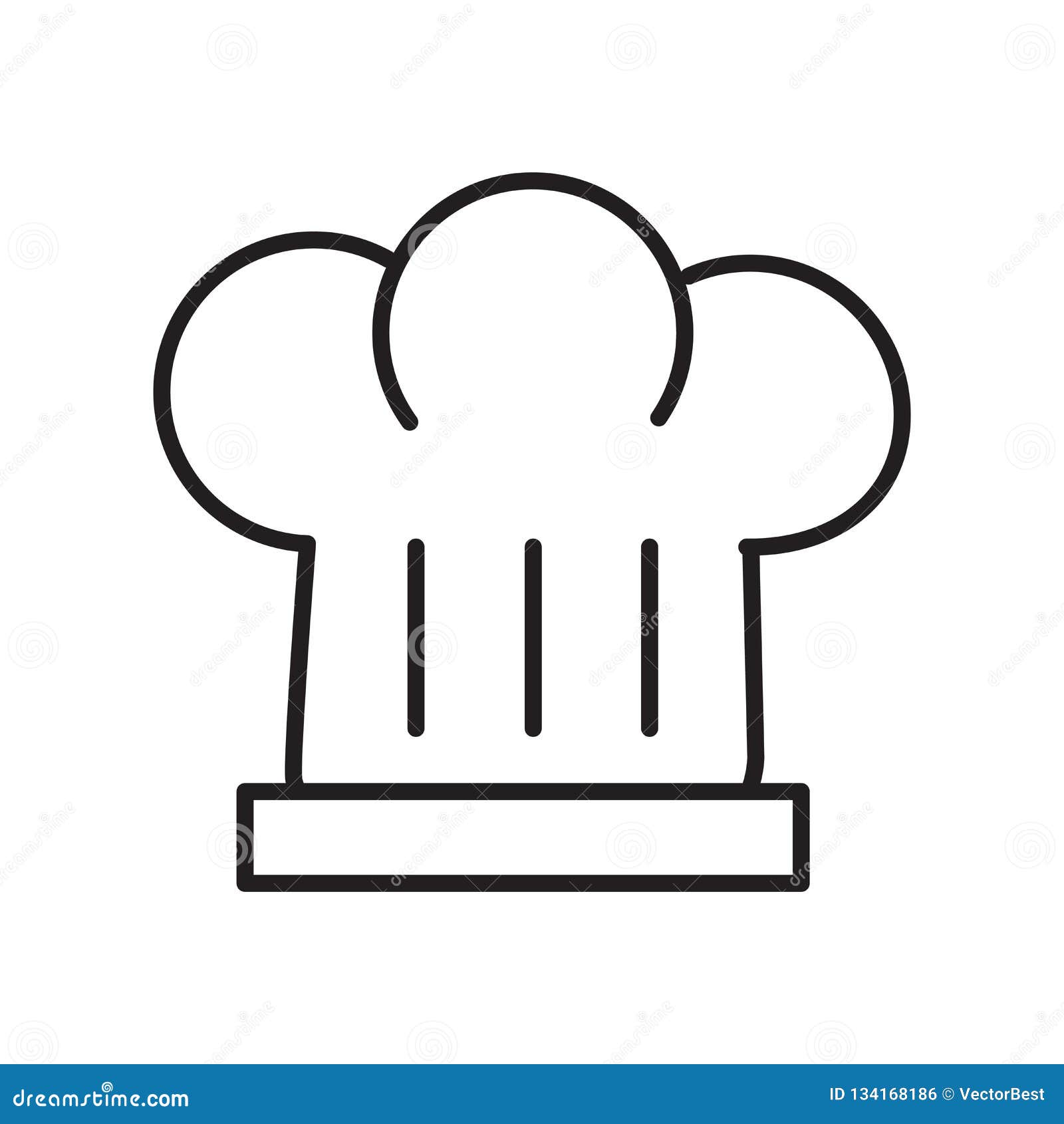 Chef Icon Vector Isolated on White Background, Chef Sign , Thin Line ...