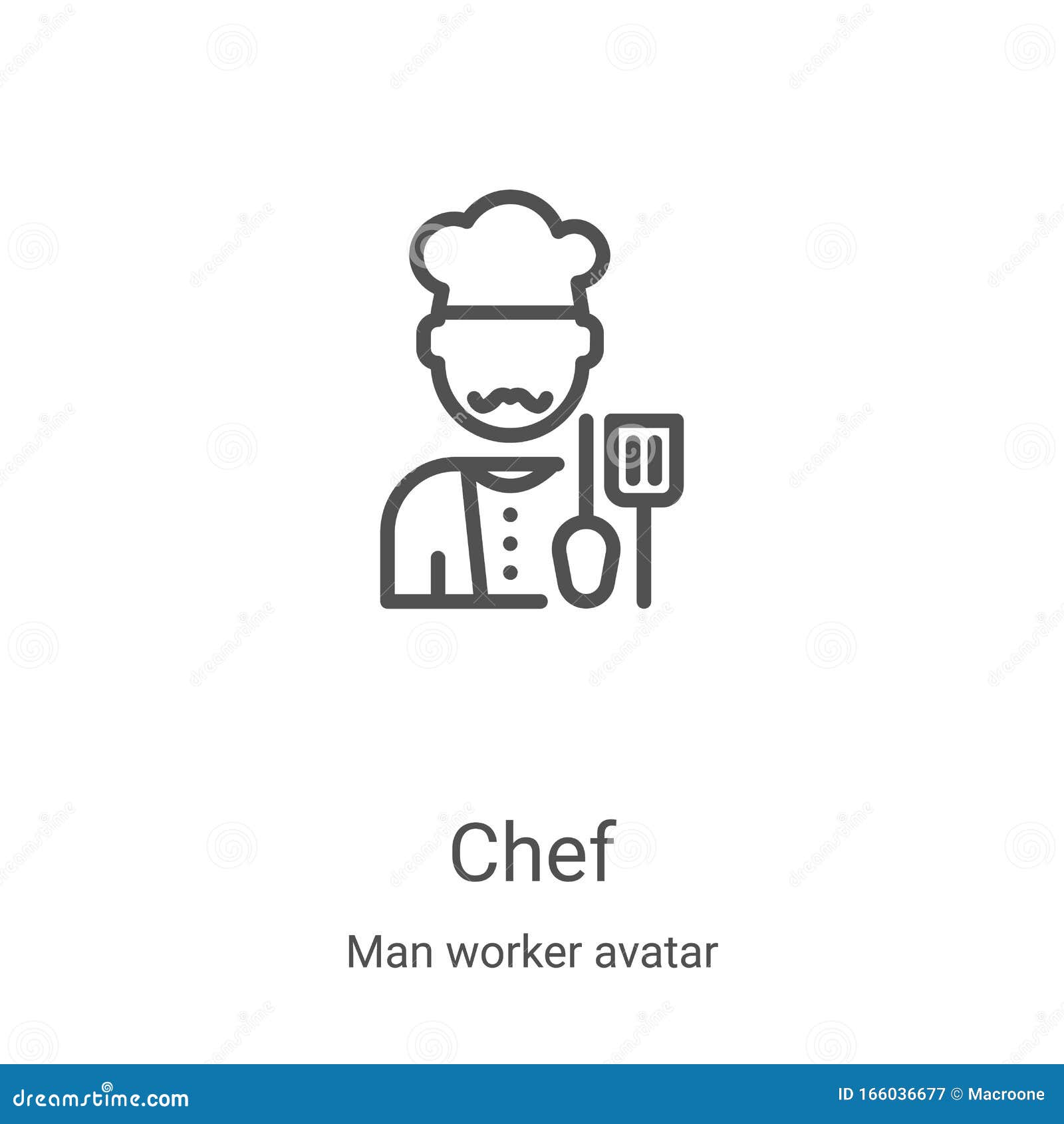 Chef Icon Vector from Man Worker Avatar Collection. Thin Line Chef ...