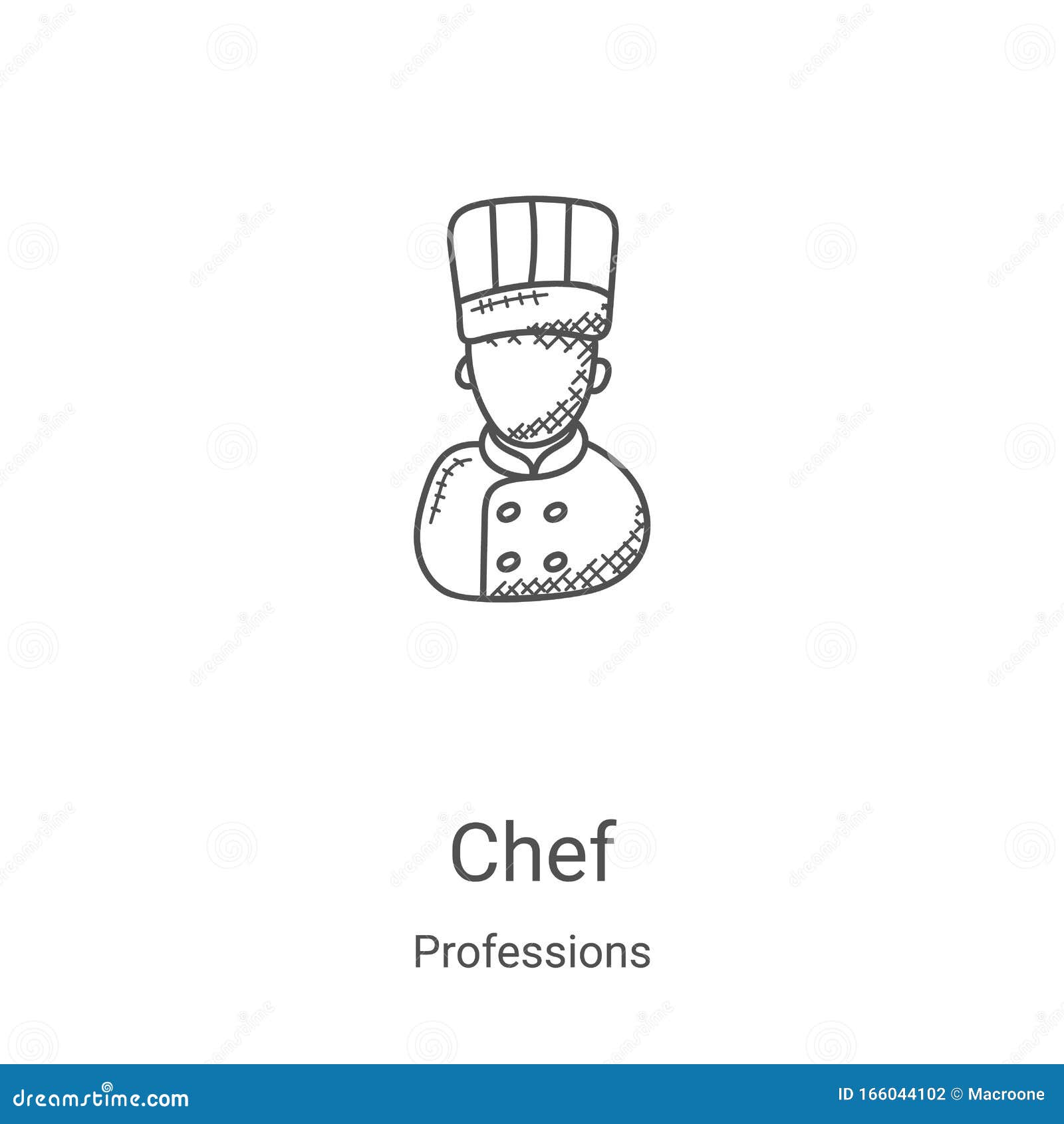 Chef Icon Vector from Professions Collection. Thin Line Chef Outline ...