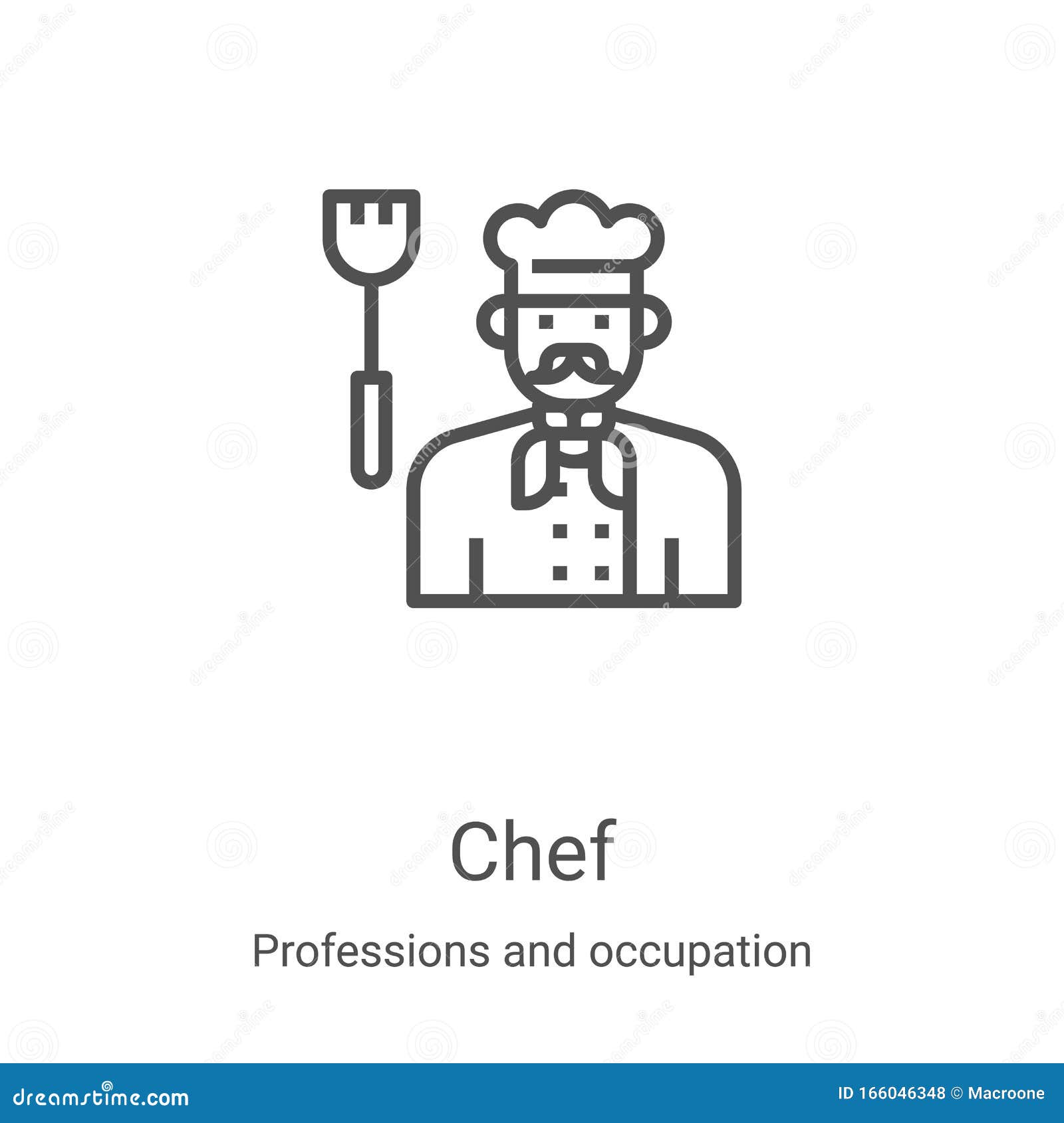 Chef Icon Vector From Professions And Occupation Collection. Thin Line ...