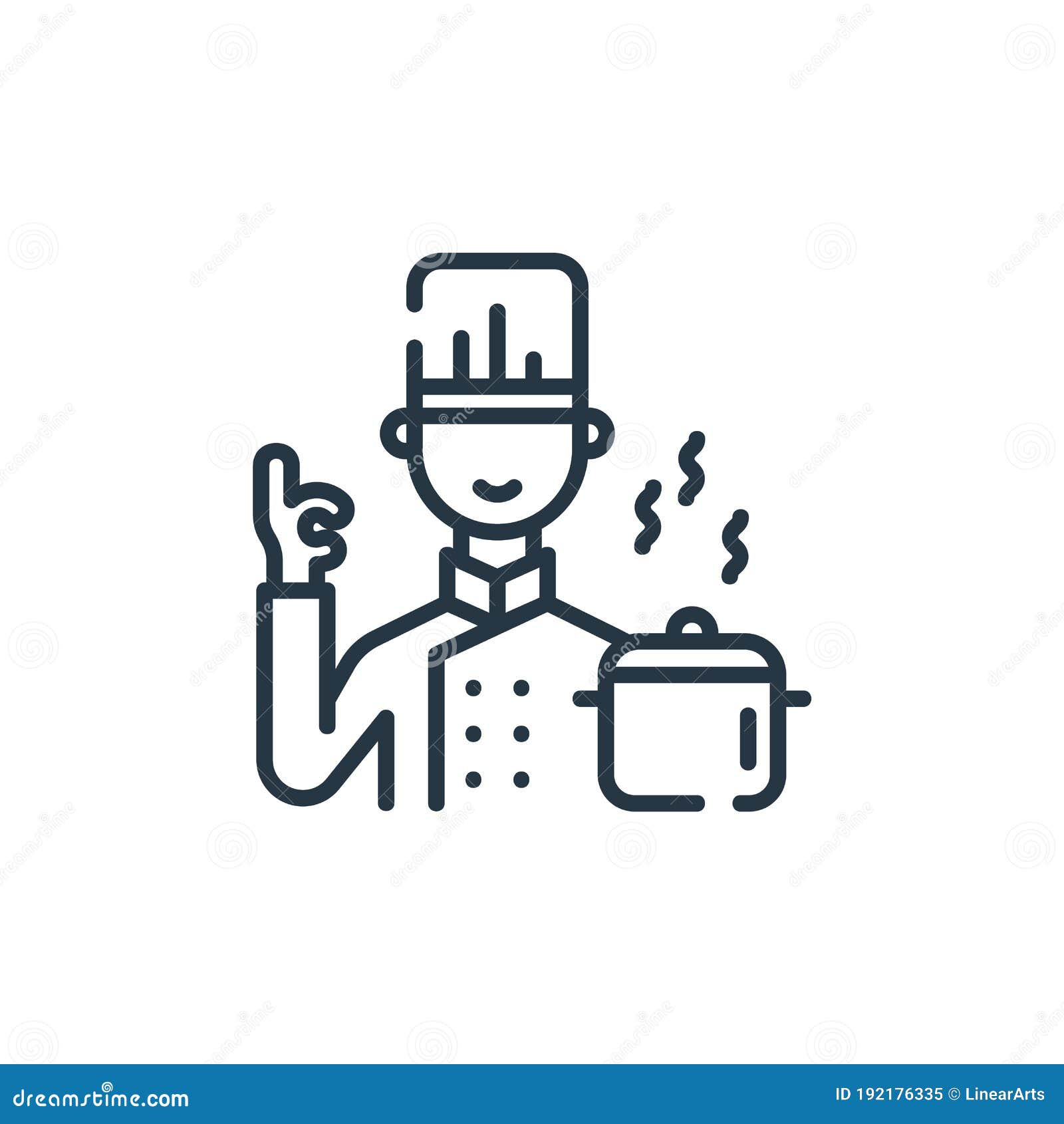 Chef Icon Vector from Restaurant Concept. Thin Line Illustration of ...