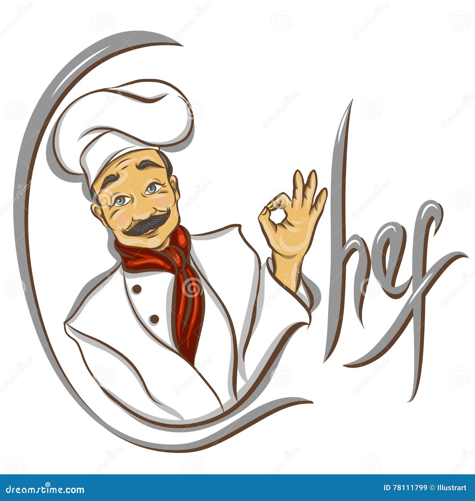 Chef illustration stock vector. Illustration of cuisine - 78111799