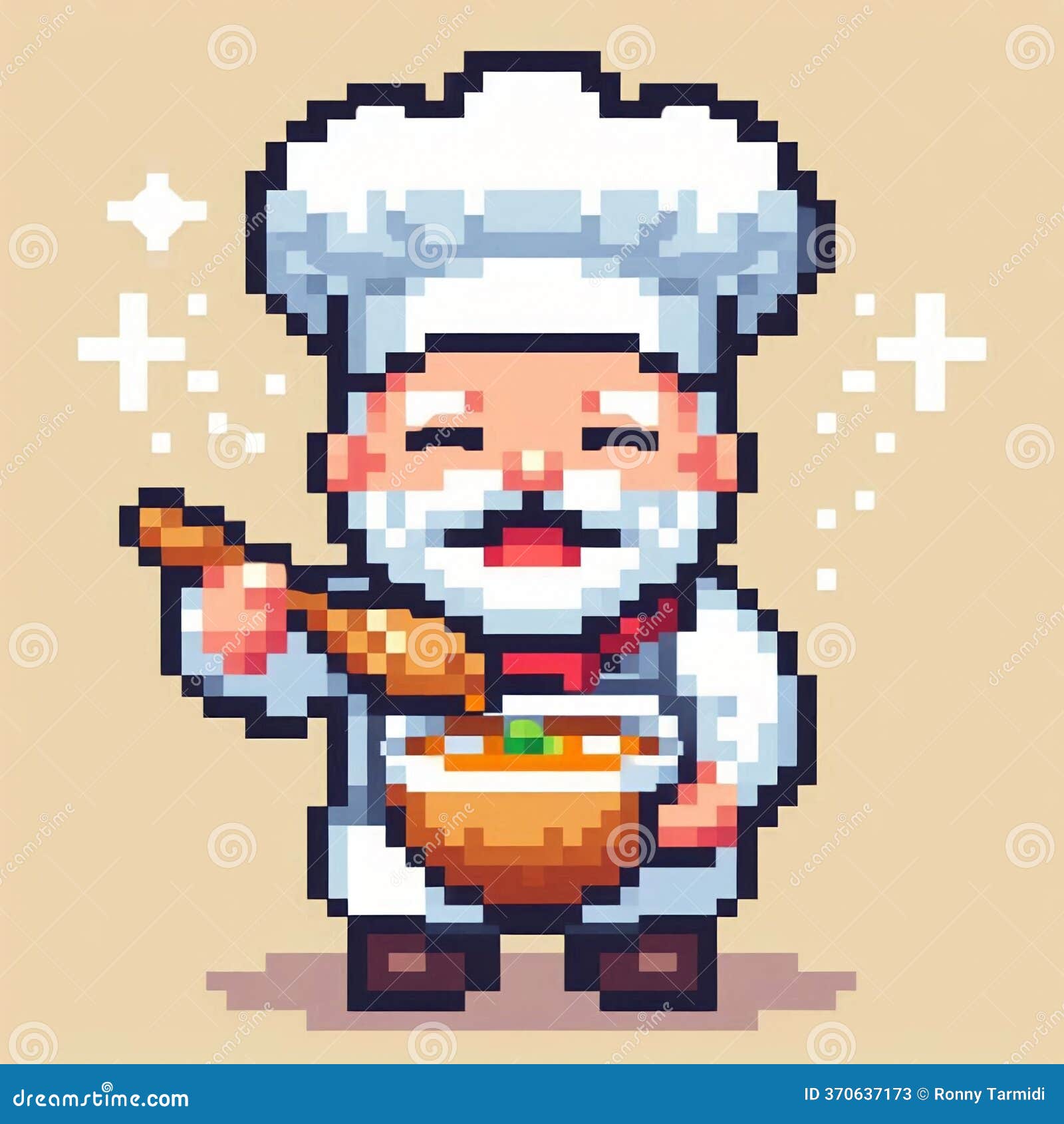 Chef In Pixel Art Royalty-Free Stock Photography | CartoonDealer.com ...