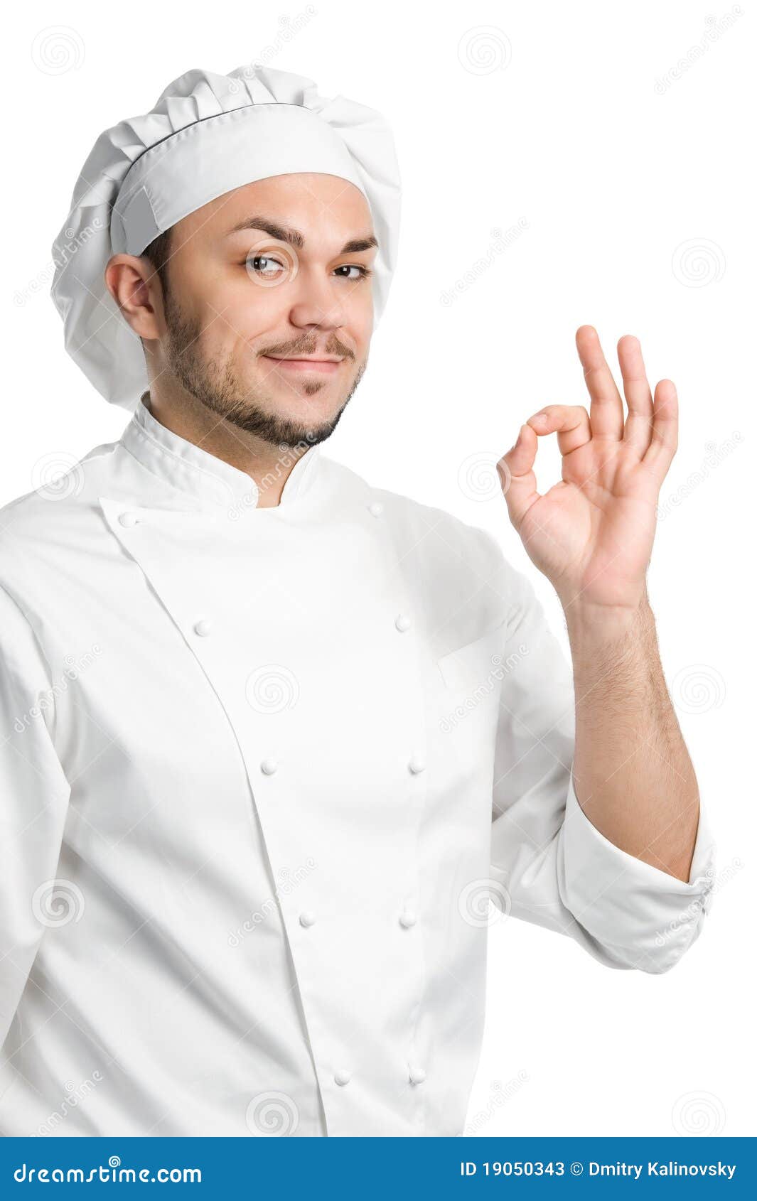 Chef Isolated Ok Positive Sign Стоковое Изображение - изображение ...