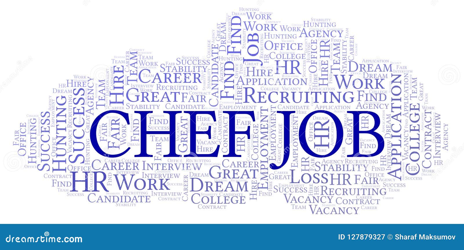 Chef Job word cloud. stock illustration. Illustration of rendering ...