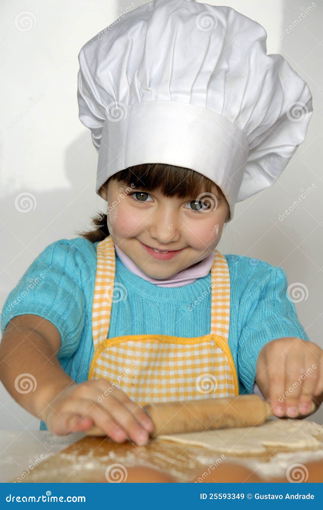 Chef kid. stock image. Image of cuisine, girl, motion - 25593349
