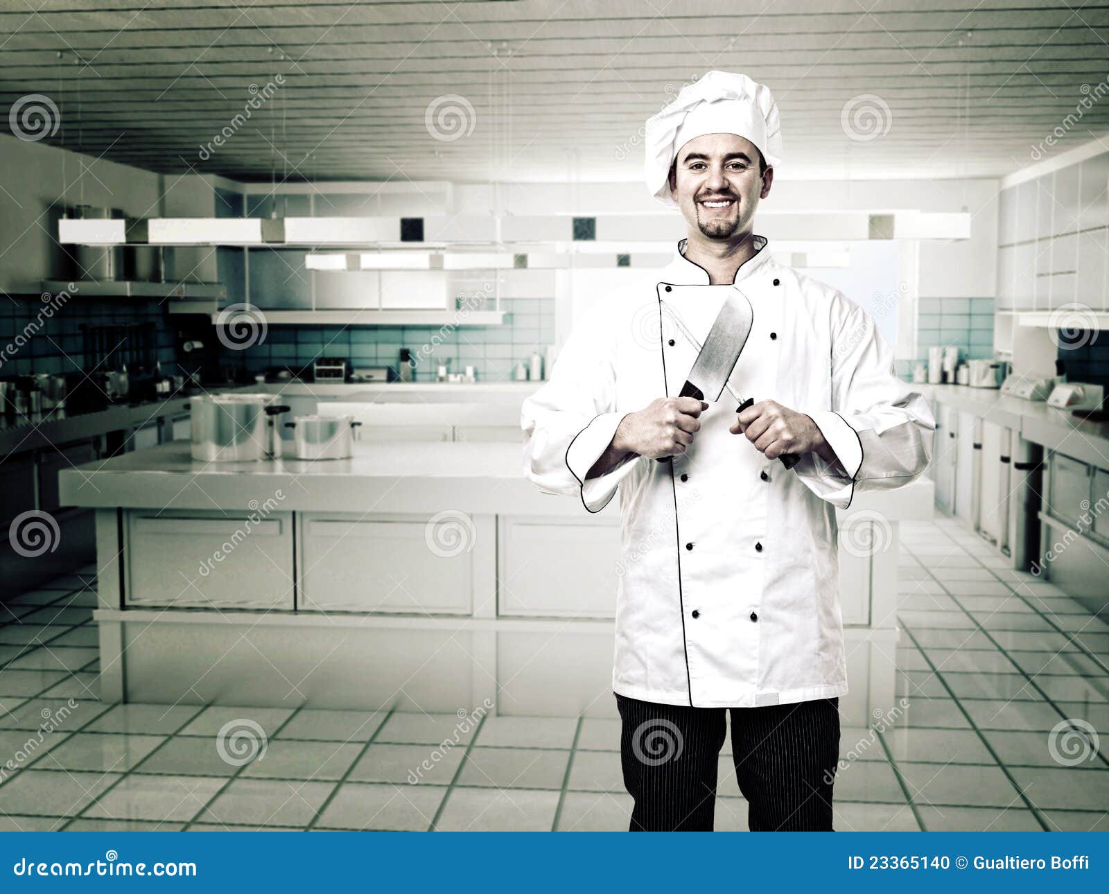 Chef in kitchen stock photo. Image of caucasian, chef - 23365140