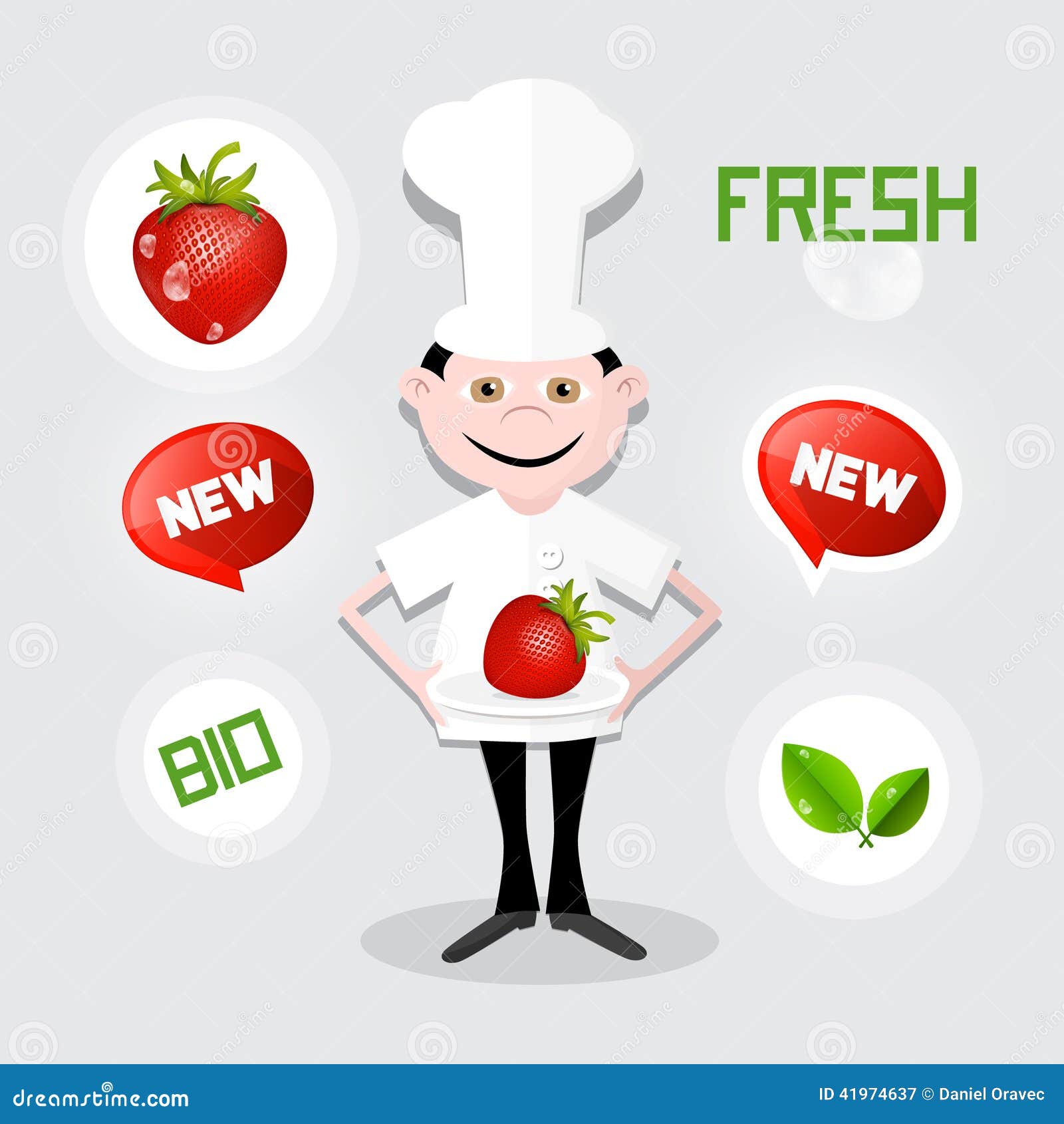 Chef - Koch Vector Illustration Vektor Abbildung - Illustration von ...