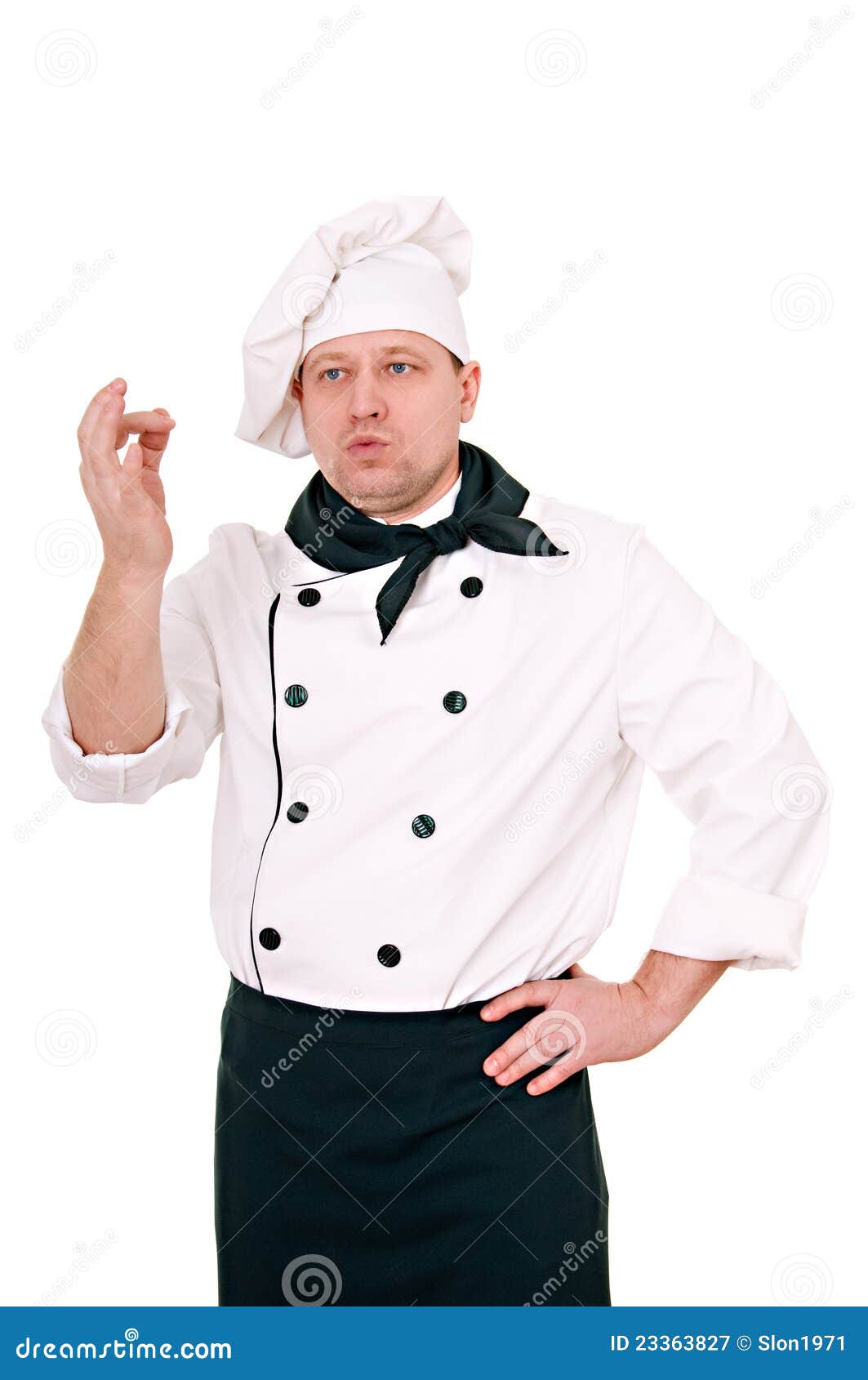 Chef-kok stock afbeelding. Image of kleren, chef, aardig - 23363827