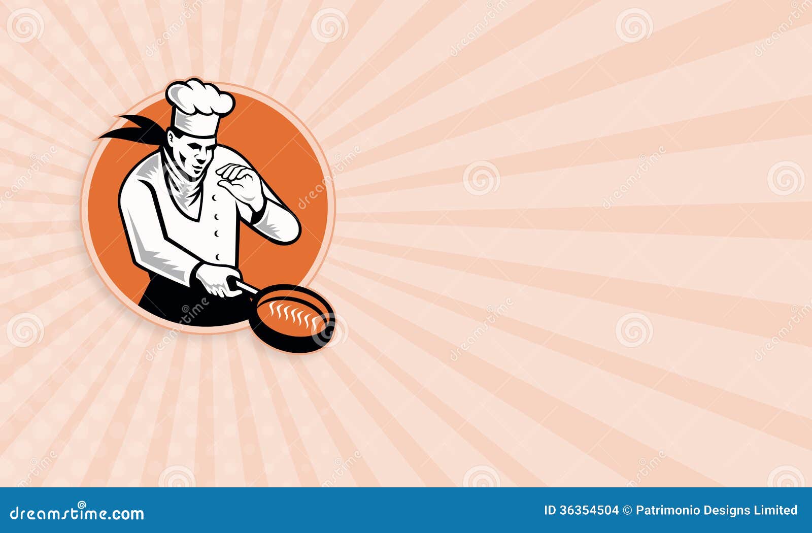 Chef-kok Cook Cooking Pan Circle Stock Illustratie - Illustration of ...
