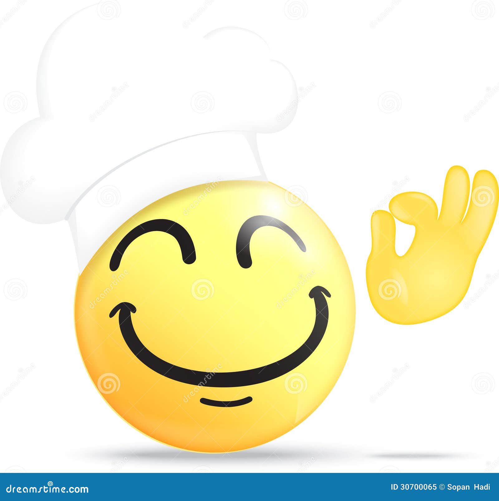 Chef-kok Emoticon Met O.k. Hand Vector Illustratie - Illustration of ...