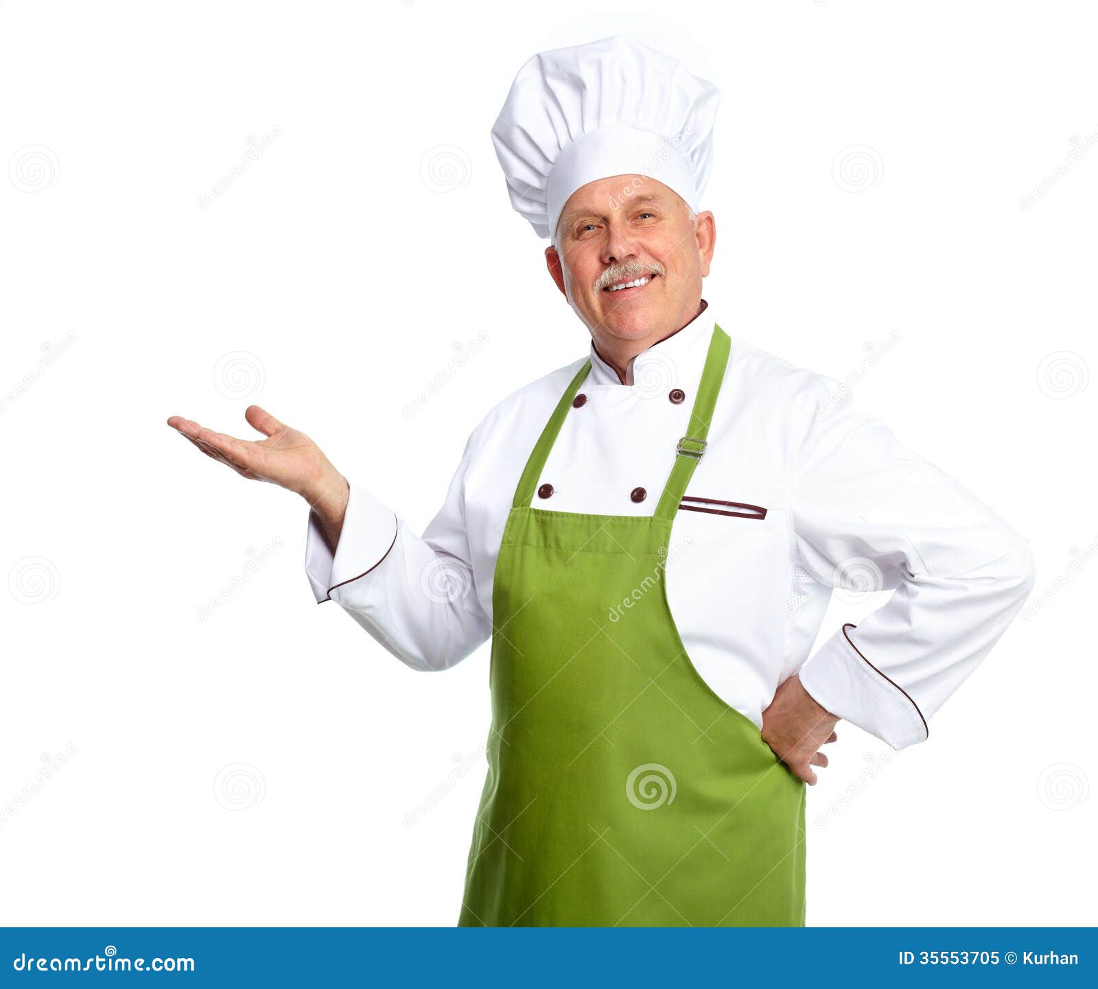 Chef-kok Het Uitnodigen Bij Restaurant. Stock Afbeelding - Image of ...