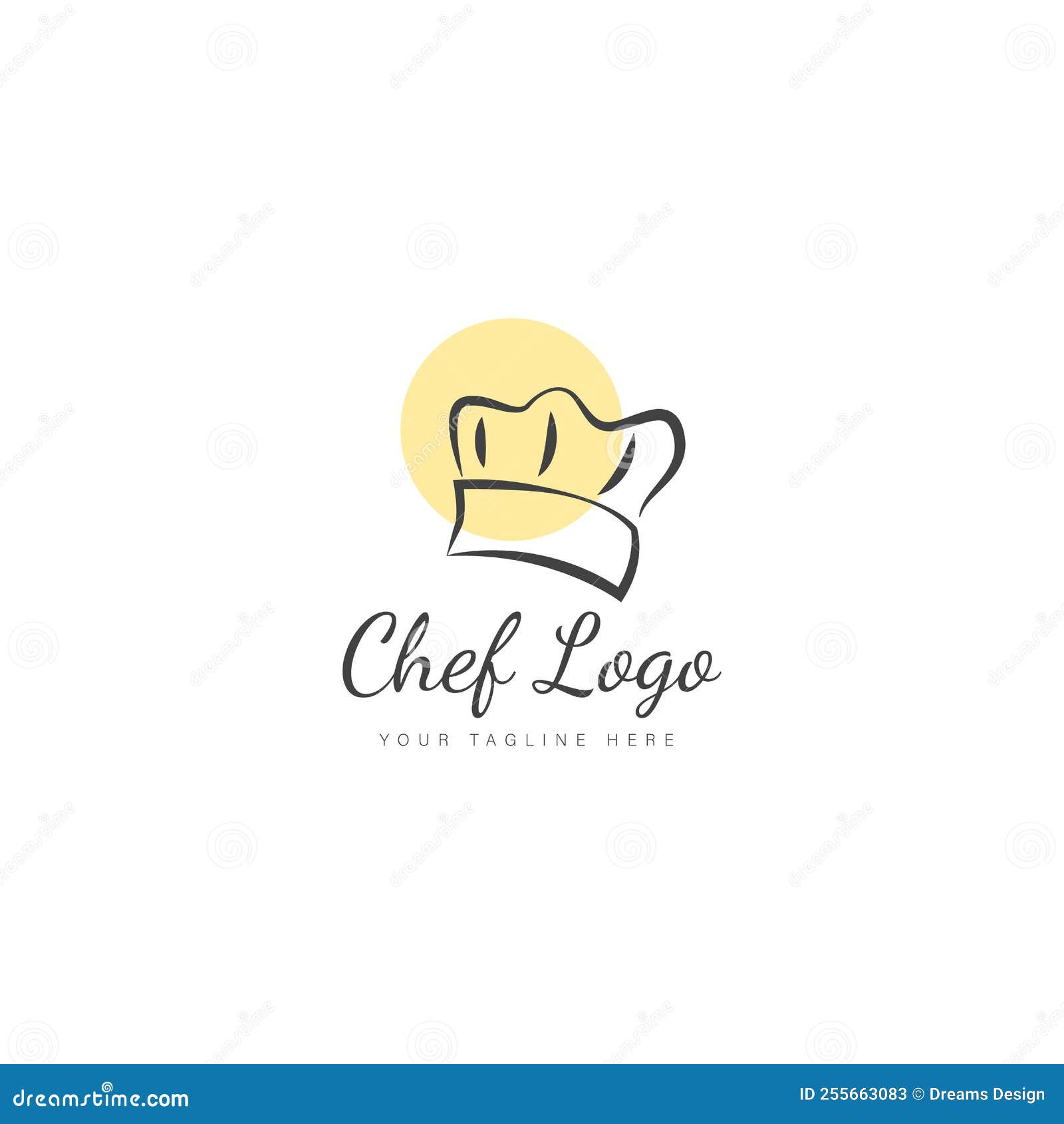 Chef Line Logo Design Illustration Icon Stock Vector - Illustration of ...