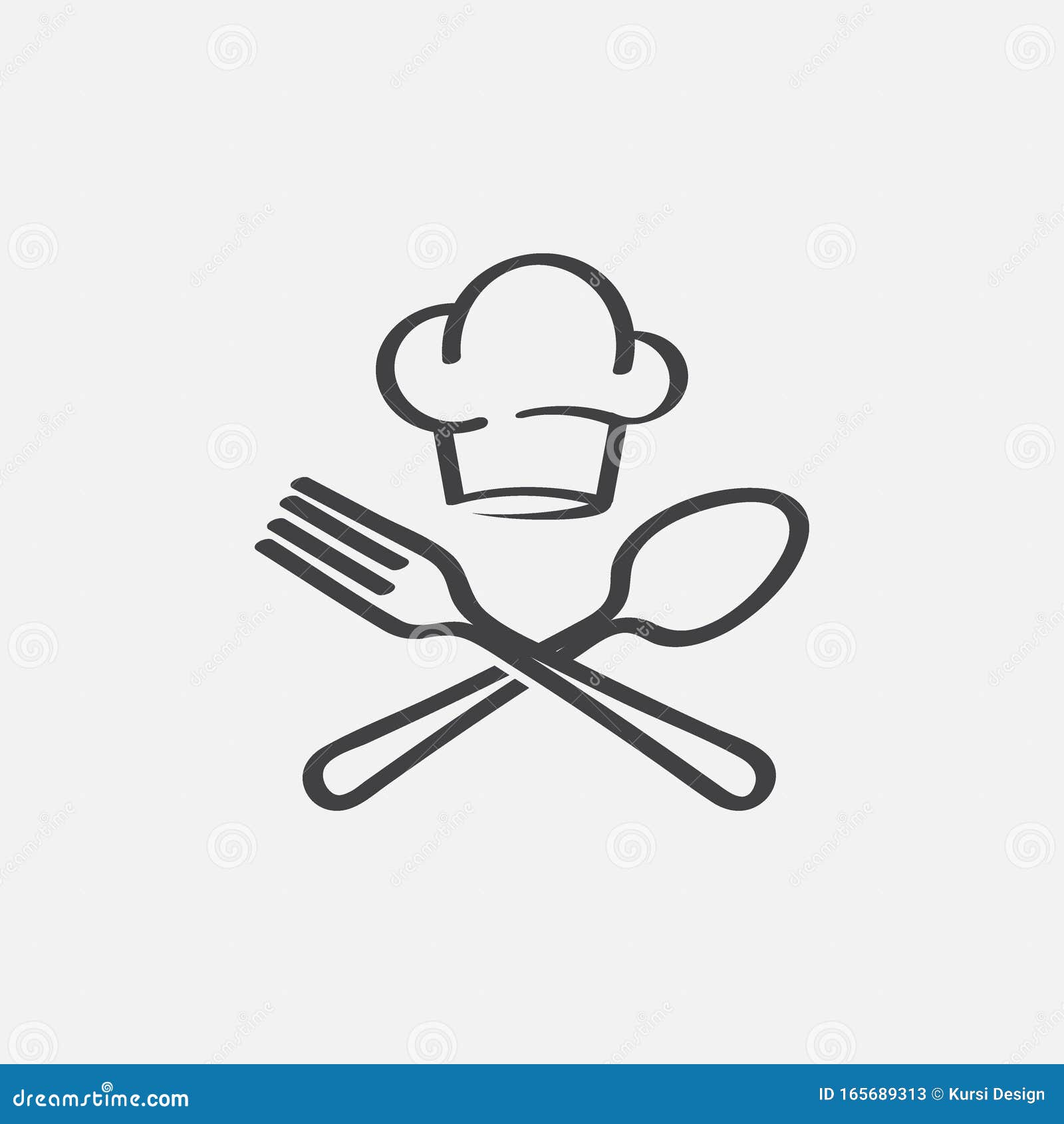 Chef Hat, Fork and Spoon Vector Stock Vector - Illustration of eatery ... Chef Hat, Fork and Spoon Vector Stock Vector - Illustration of eatery ...