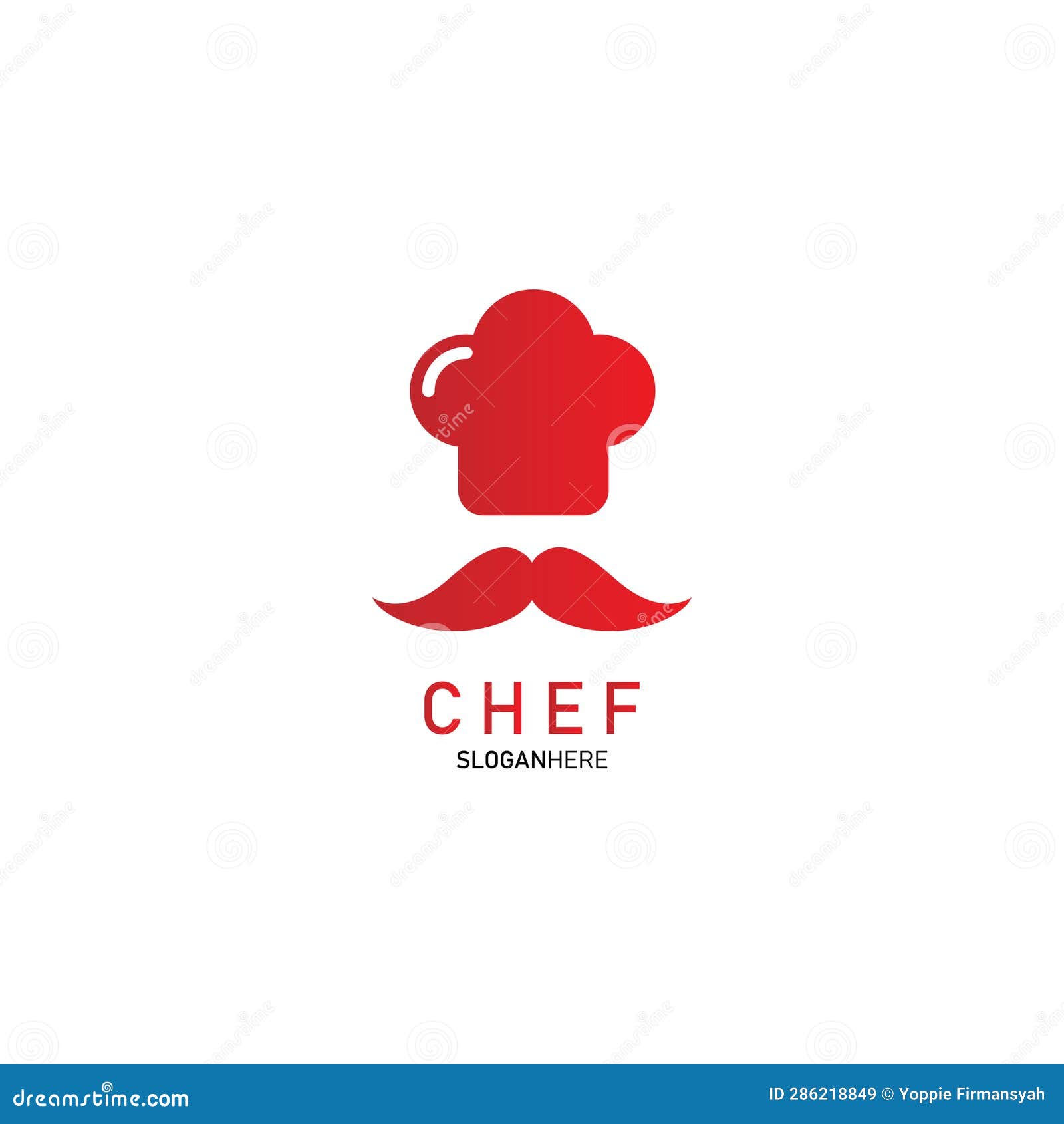 Chef Logo. Editable Stroke. Isolated White Baground Stock Vector ...