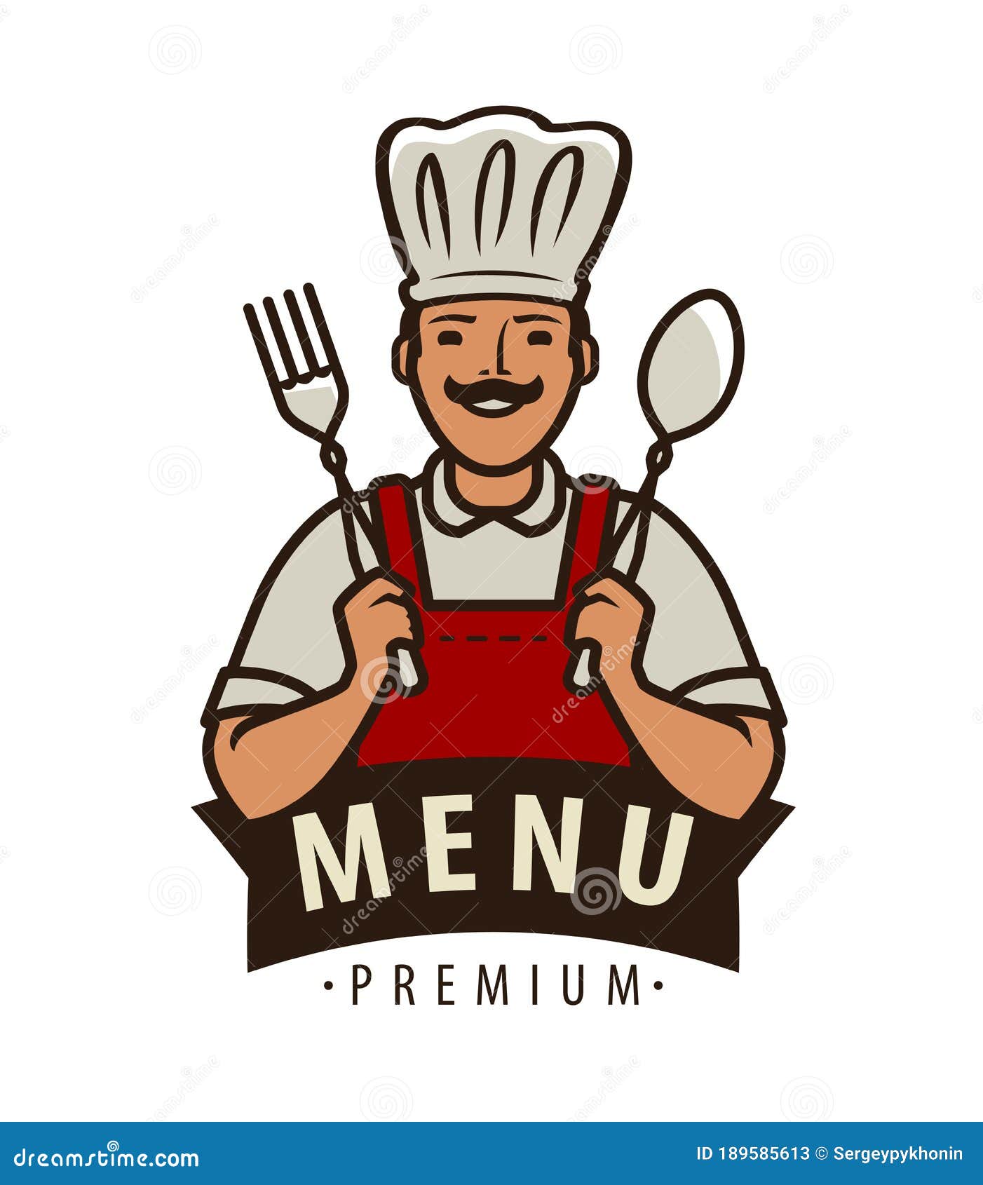 Chef Logo or Label. Menu Design for Cafe and Restaurant Stock Vector ...