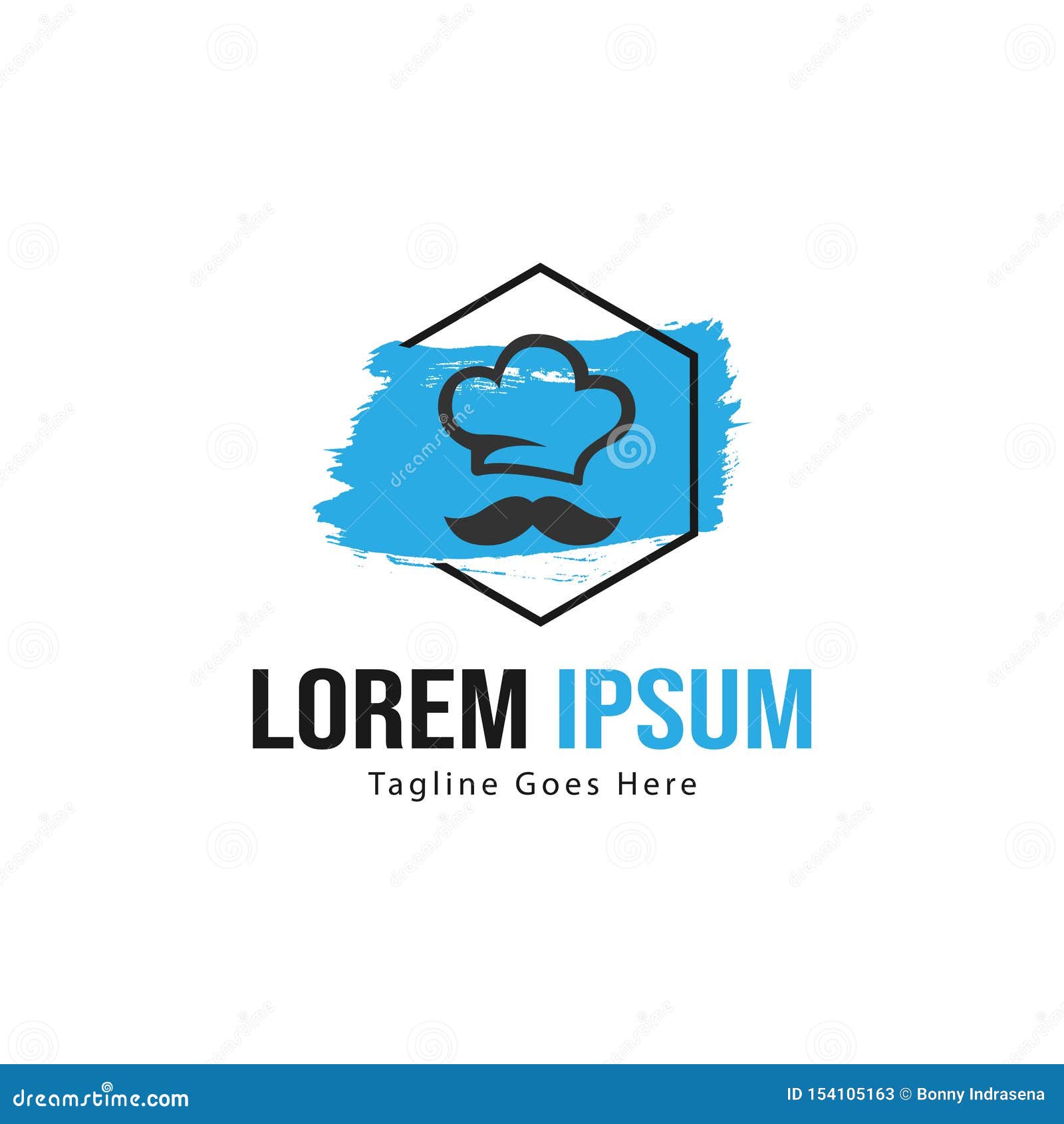 Chef Logo Template Design with Frame. Minimalist Chef Logo Vector ...