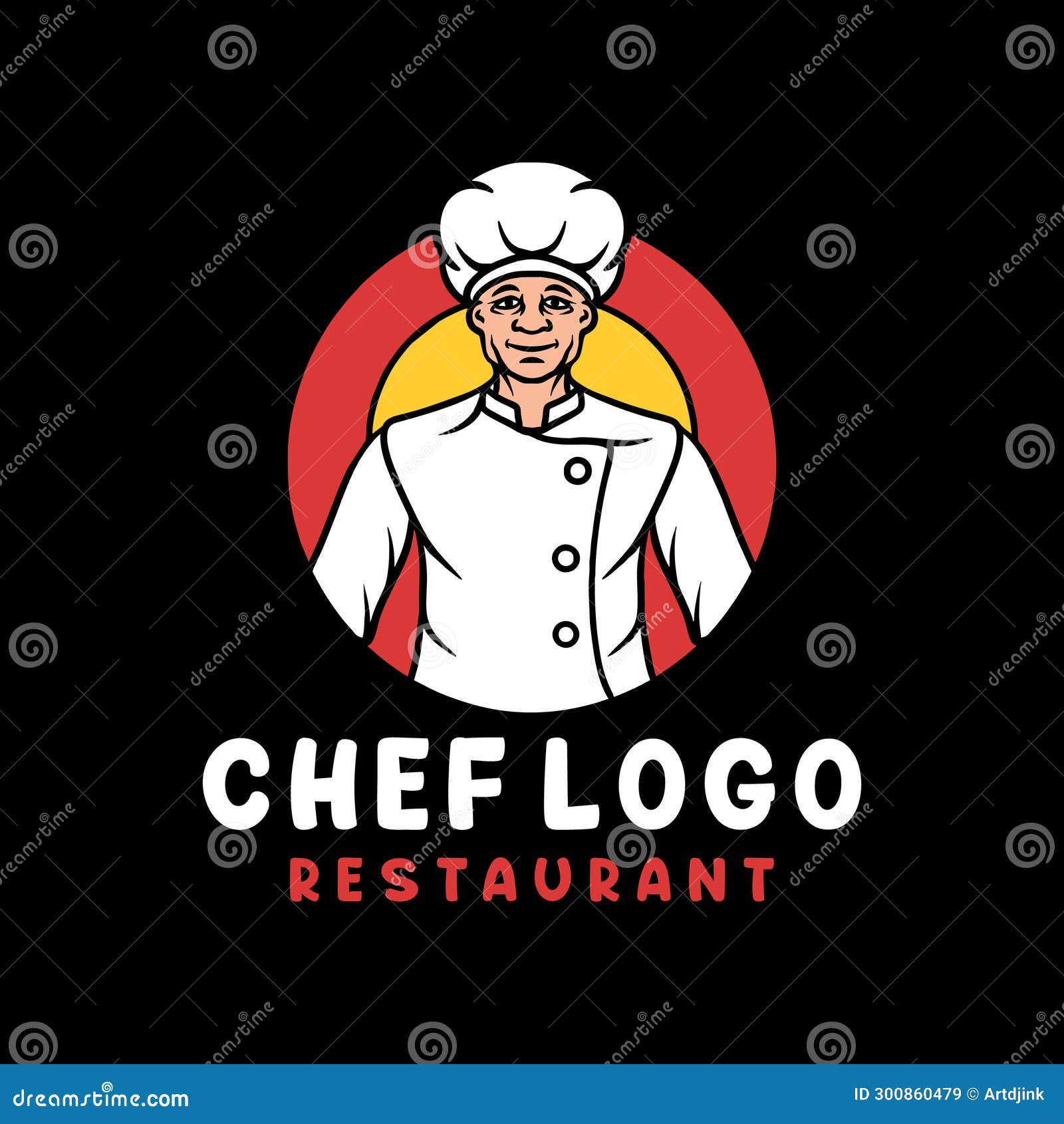 Chef Logo Vector Design Illustration Emblem Stock Vector - Illustration ...