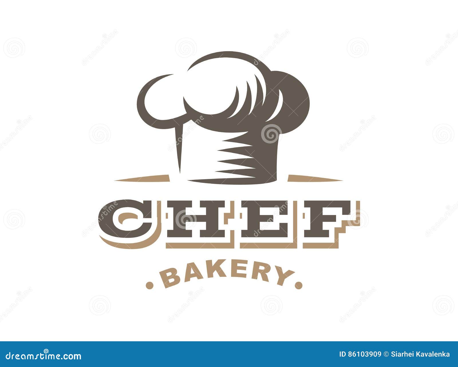 Chef Logo - Vector Illustration. Bakery Emblem on White Background ...