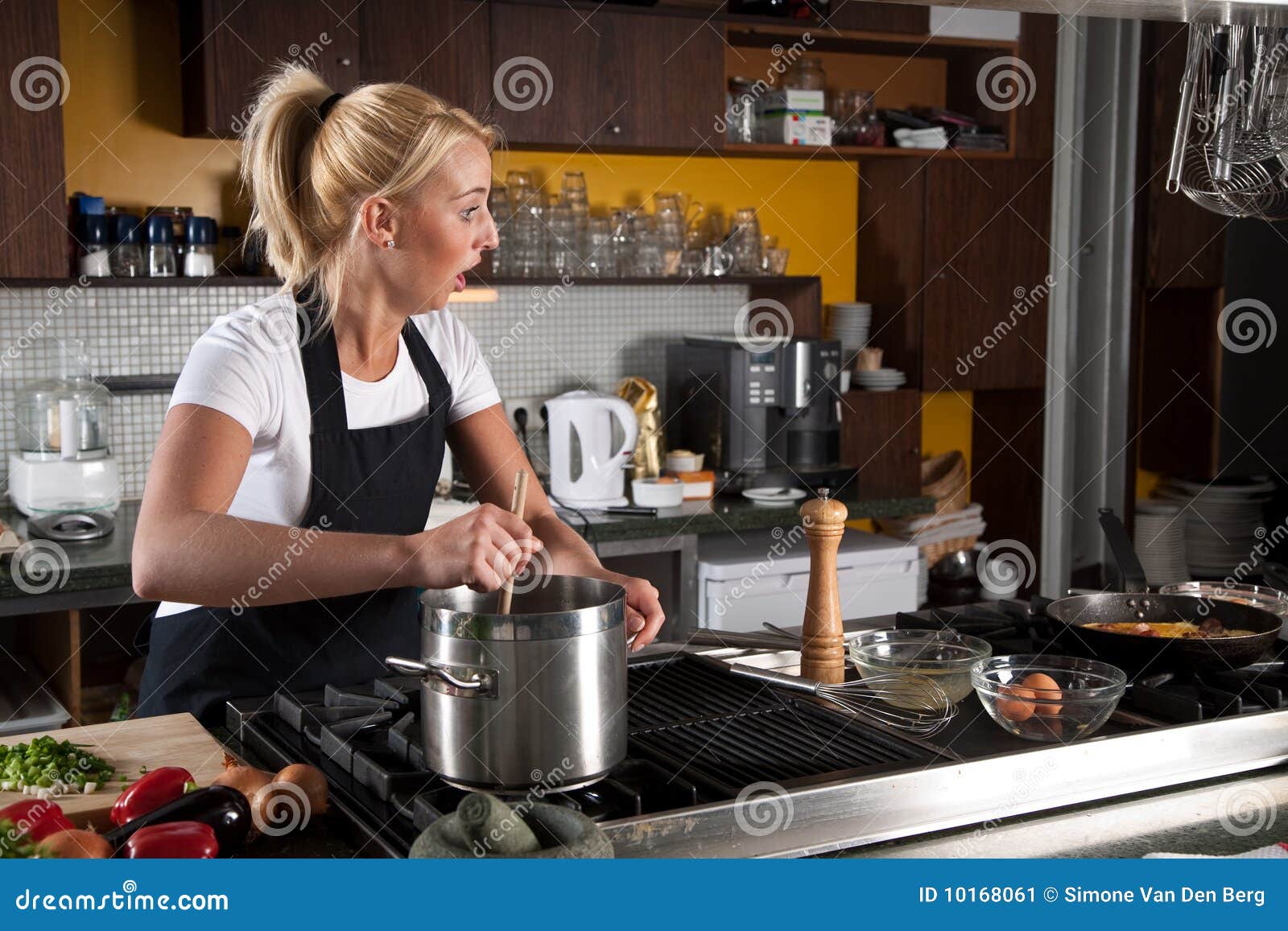 Chef looking shocked stock image. Image of kitchen, attractive - 10168061