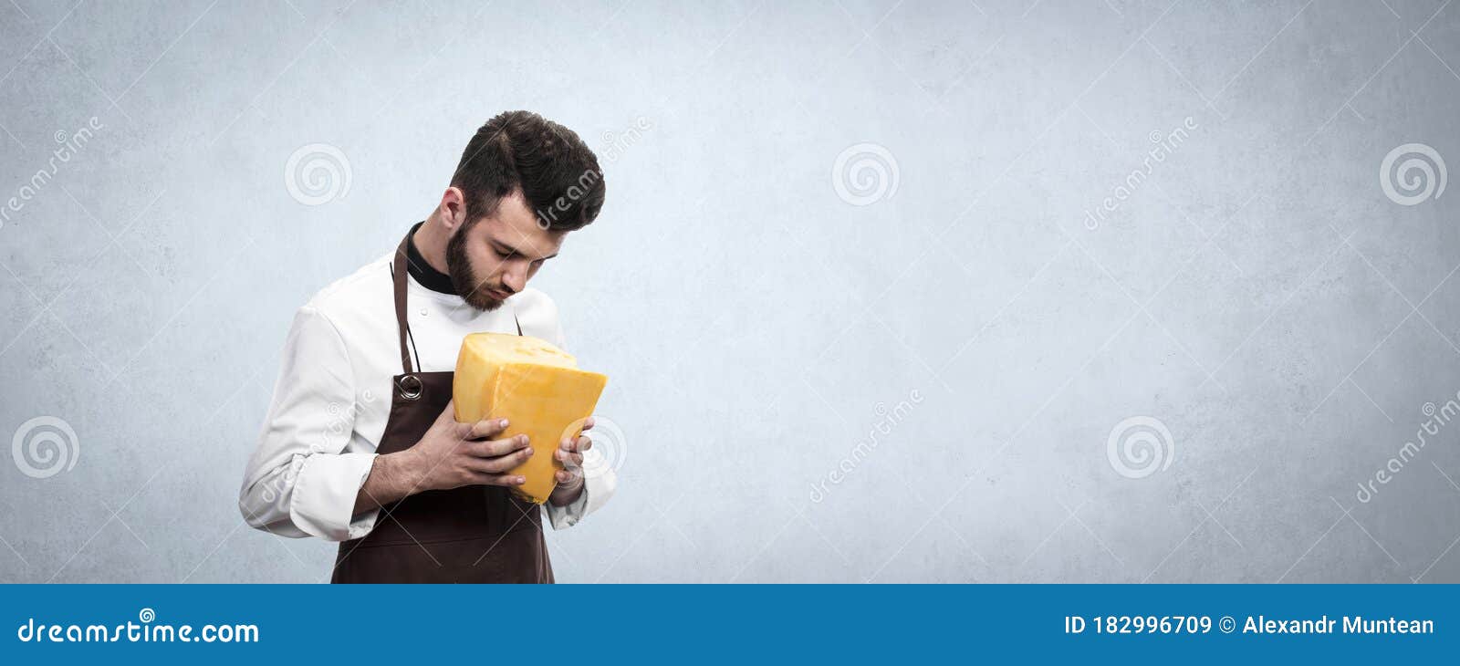 Chef looks at cheese stock image. Image of cheese, vegetable - 182996709