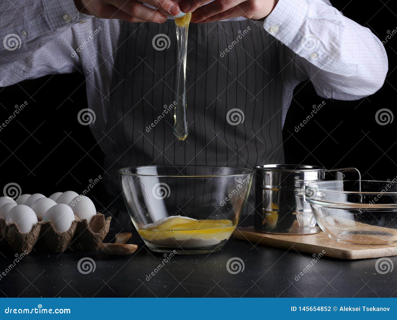 Chef make cake. pie making stock photo. Image of preparation - 145654852