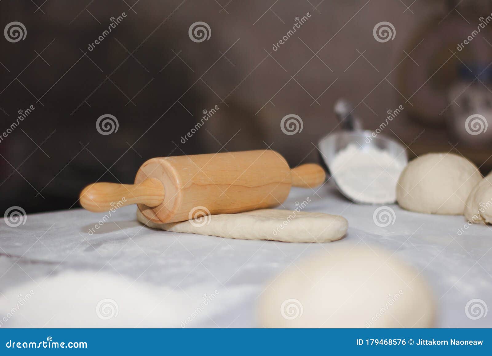 The chef is making bread stock photo. Image of chef - 179468576