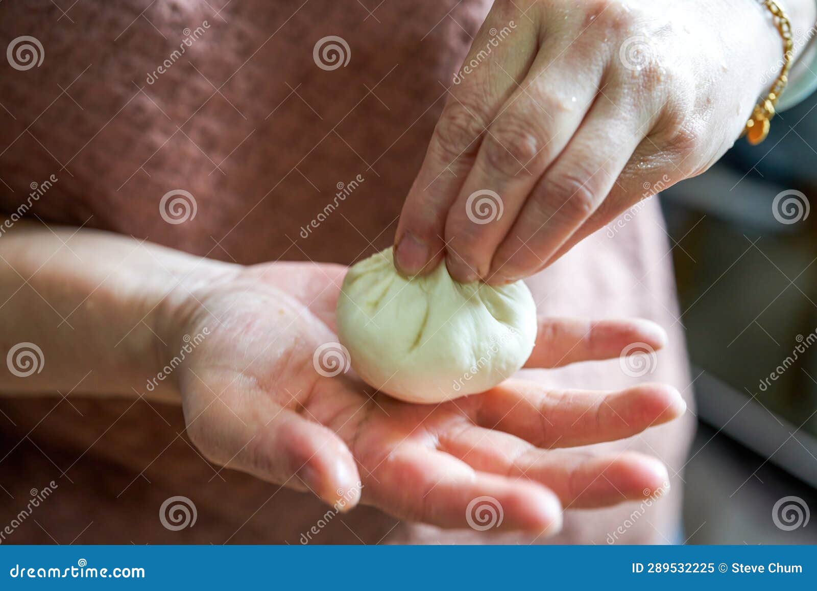 A Chef is Making Buns in the Chinese Kitchen Stock Image - Image of ...