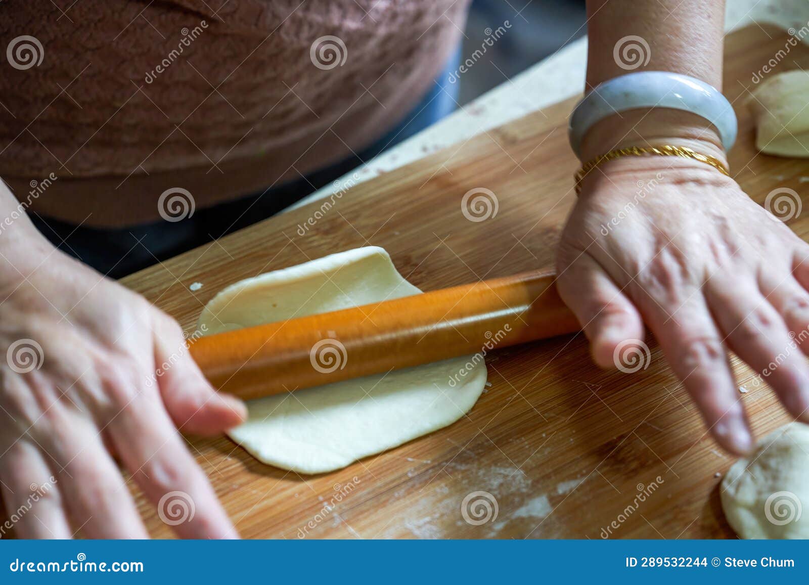 A Chef is Making Buns in the Chinese Kitchen Stock Photo - Image of ...