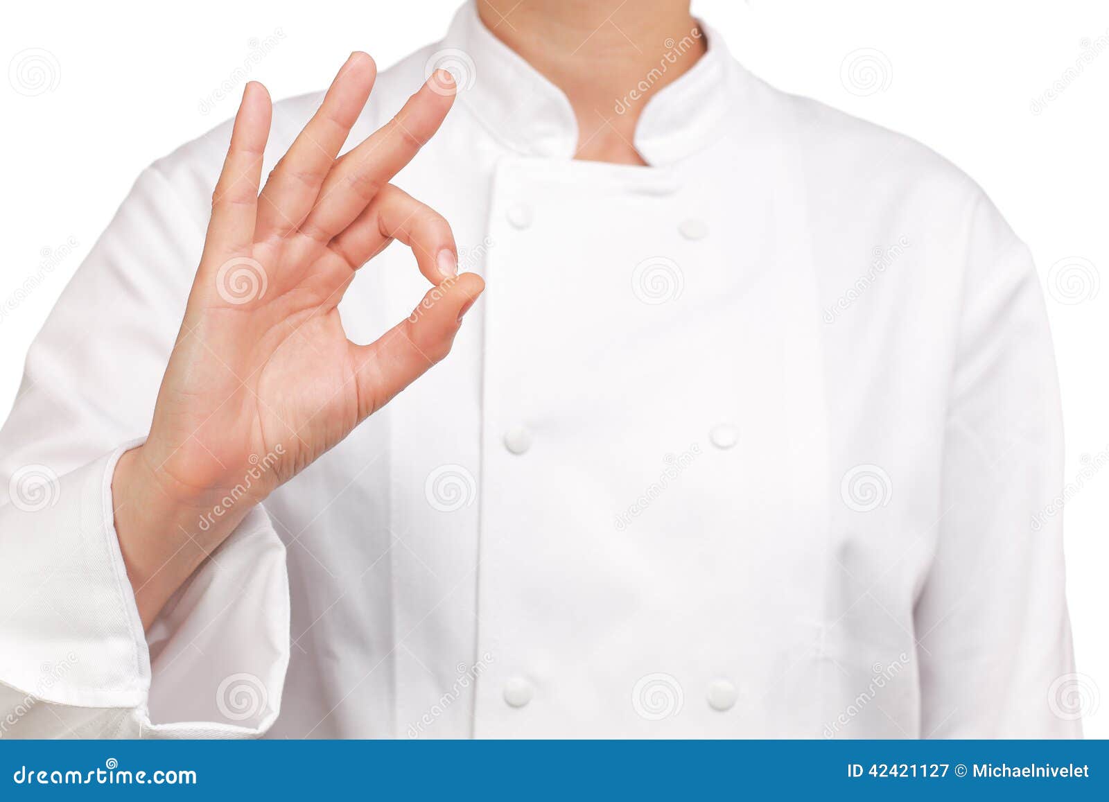 Chef Making Hand Sign All is Well Stock Image - Image of learning ...