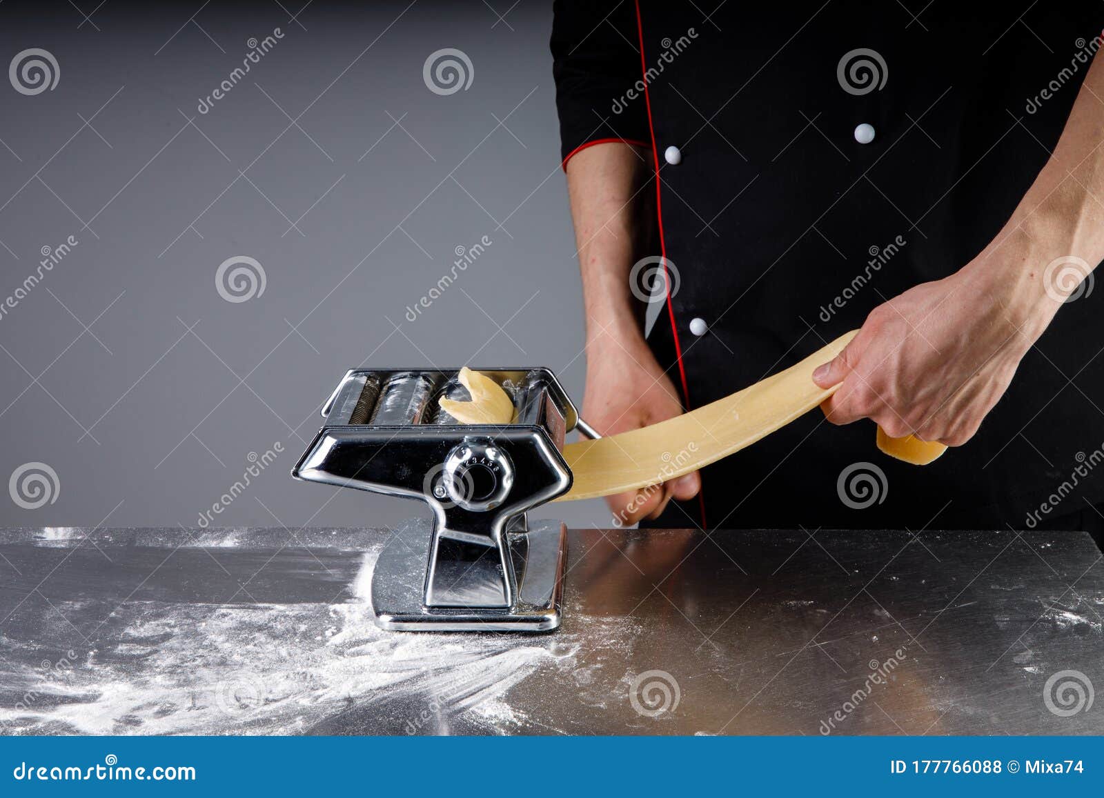 Chef Making Noodles for a Restaurant in a Kitchen5 Stock Photo - Image ...