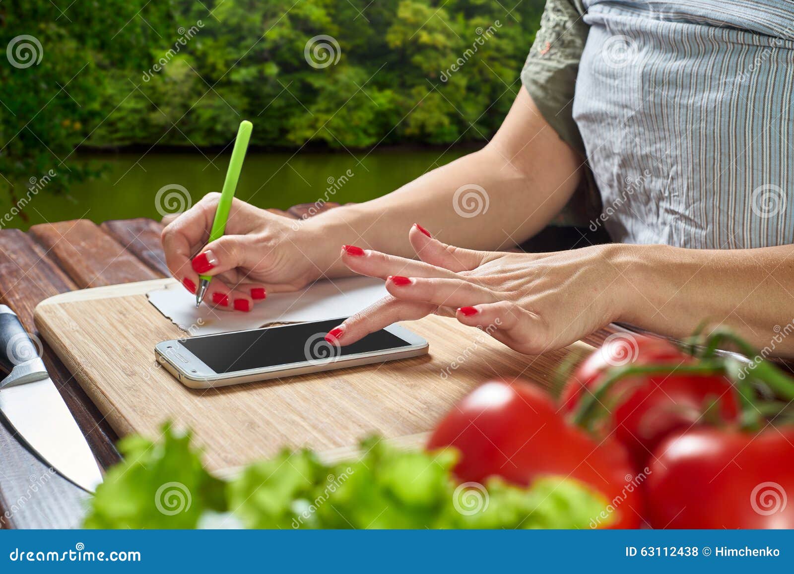 Chef is Making Notes in the Recipe Stock Photo - Image of girl, cooking ...