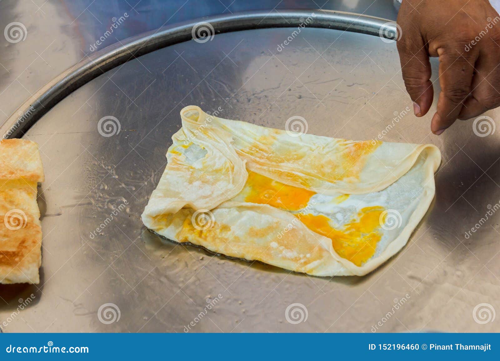 Making Roti Indian Chapati On Roti Tawa Made Of Wheat Stock Image ...